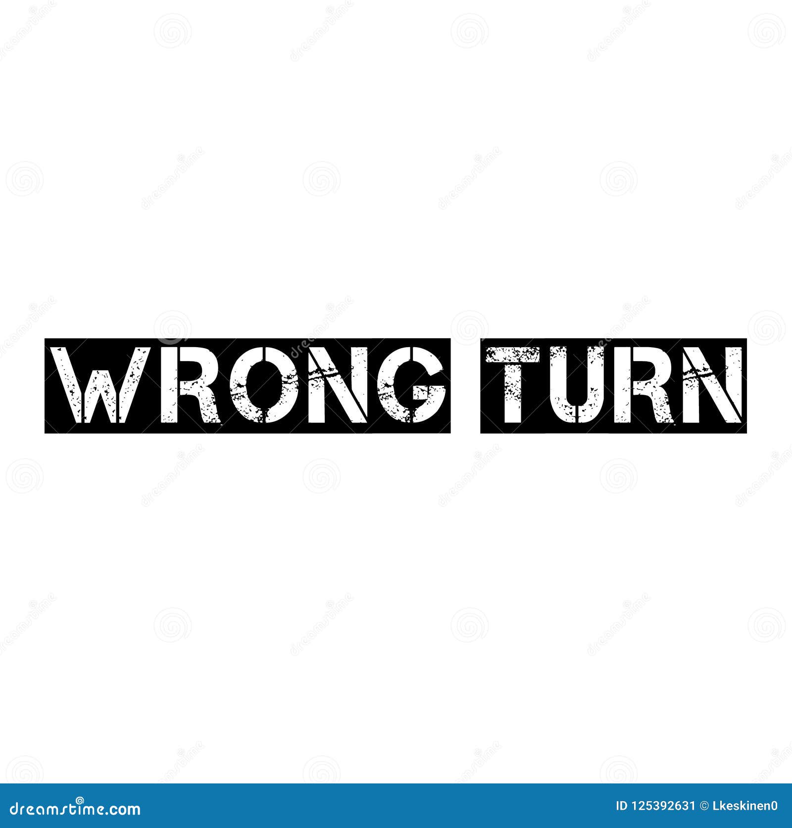 Wrong turn rubber stamp stock vector. Illustration of awry - 125392631