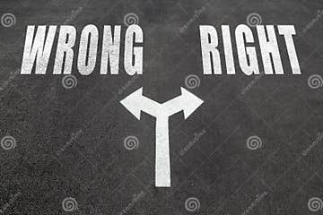 Wrong Vs Right Choice Concept Stock Image - Image of symbol, text ...