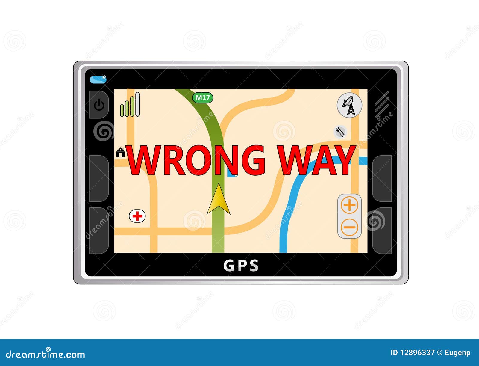 Wrong way stock vector. Illustration of portable, journey - 12896337