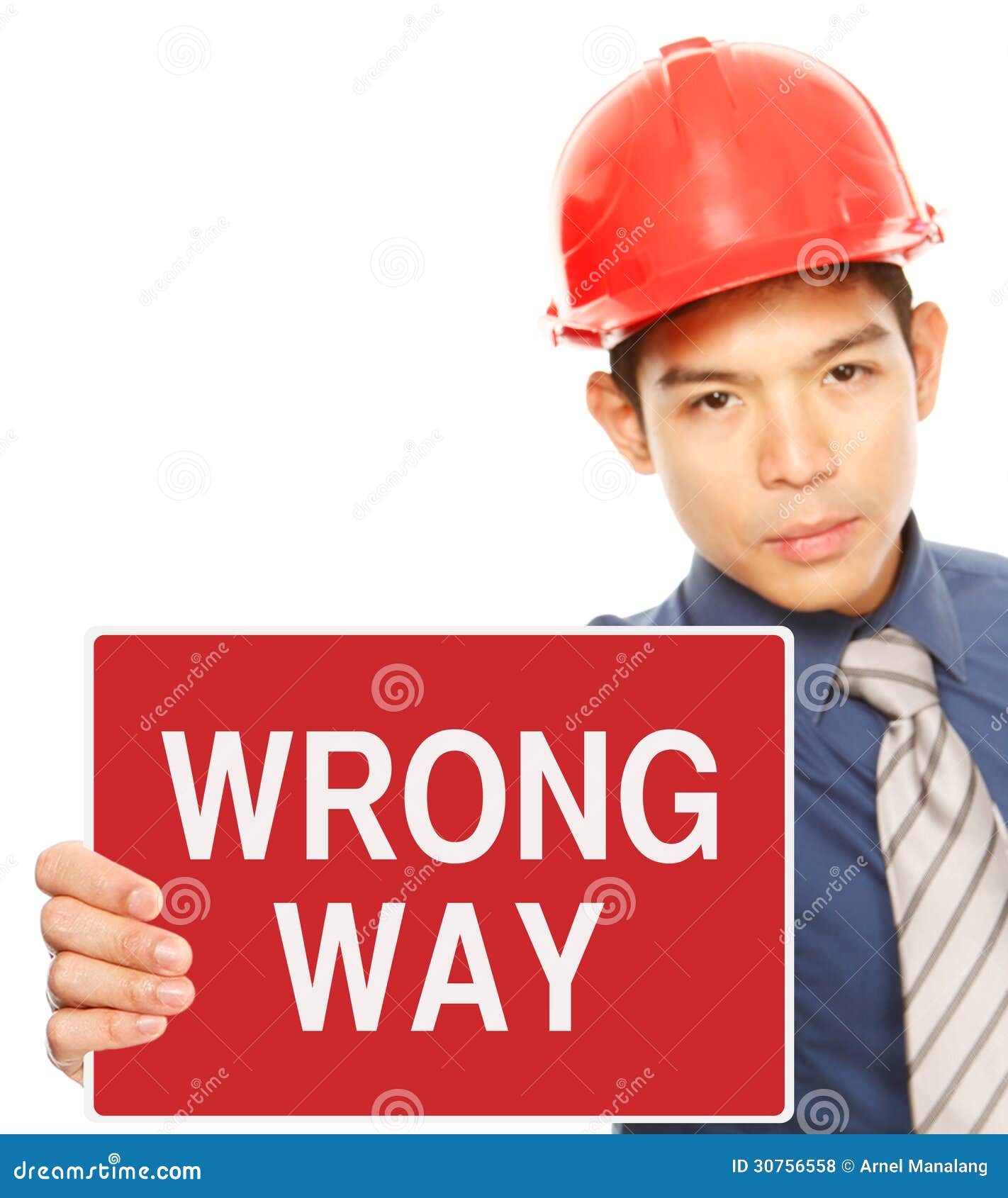 Wrong Way stock photo. Image of safety, warning, enter - 30756558
