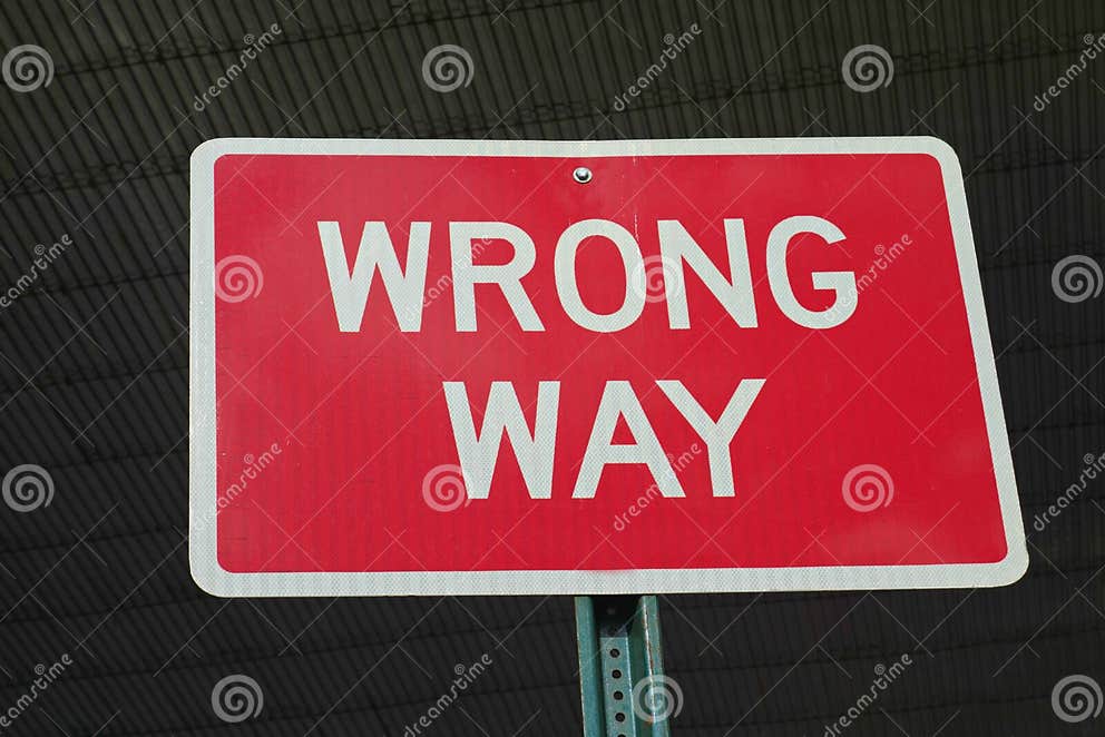 Wrong Way stock image. Image of directions, incorrect - 38737165