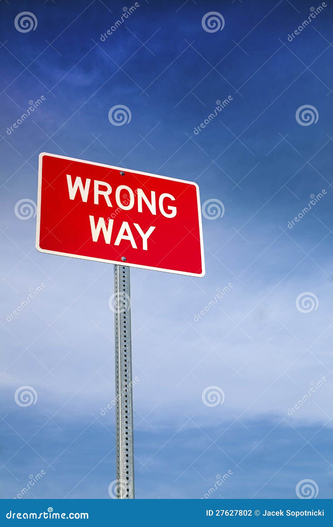 Wrong Way Road Sign