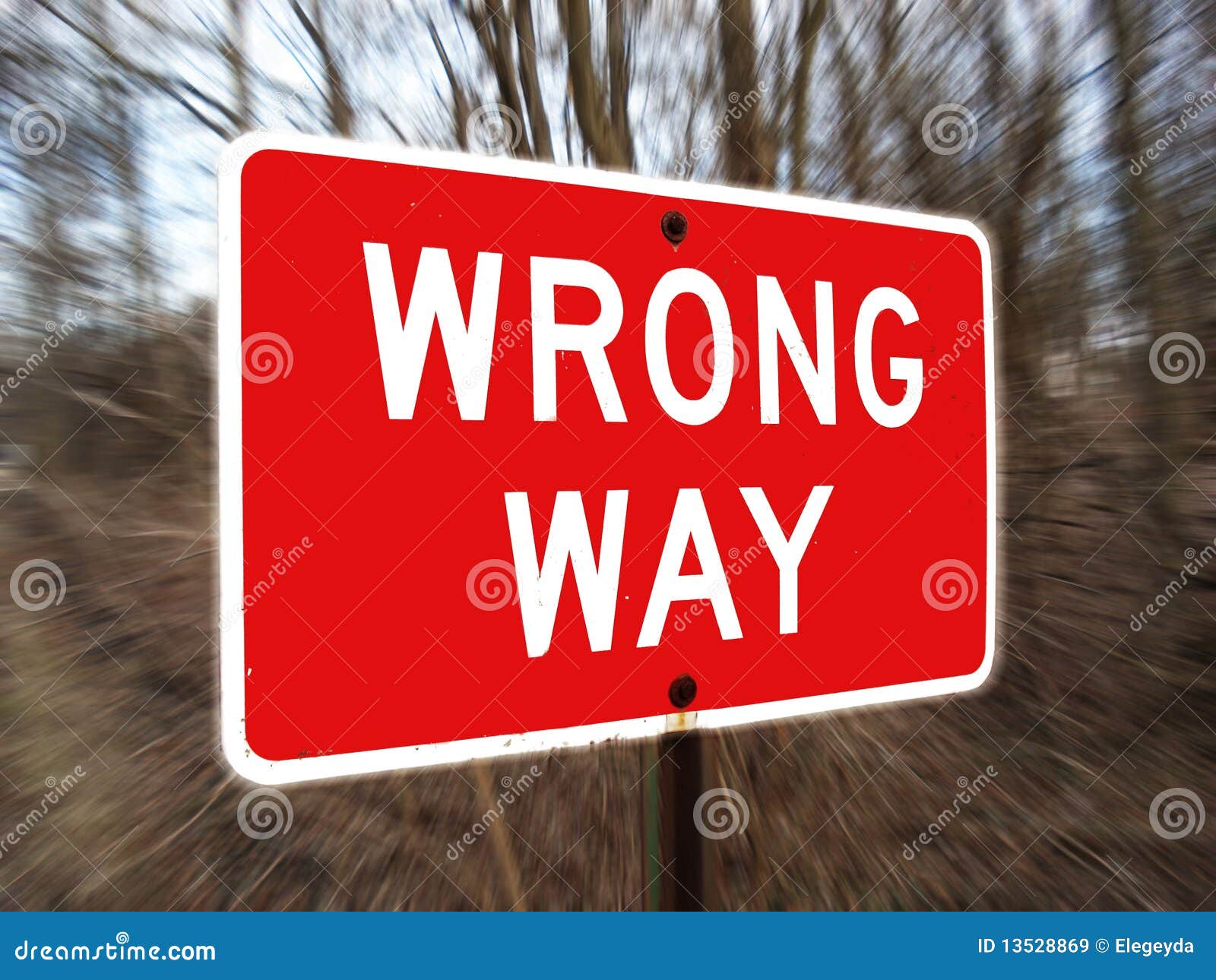 Wrong way sign stock image. Image of information, isolated - 13528869