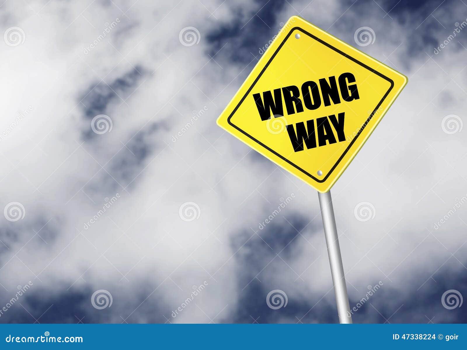 Wrong way sign stock photo. Image of message, wrong, dark - 47338224