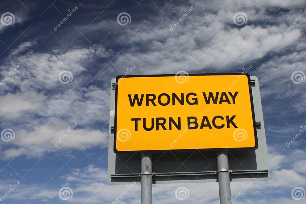 Wrong way sign stock image. Image of blank, communicate - 77065525