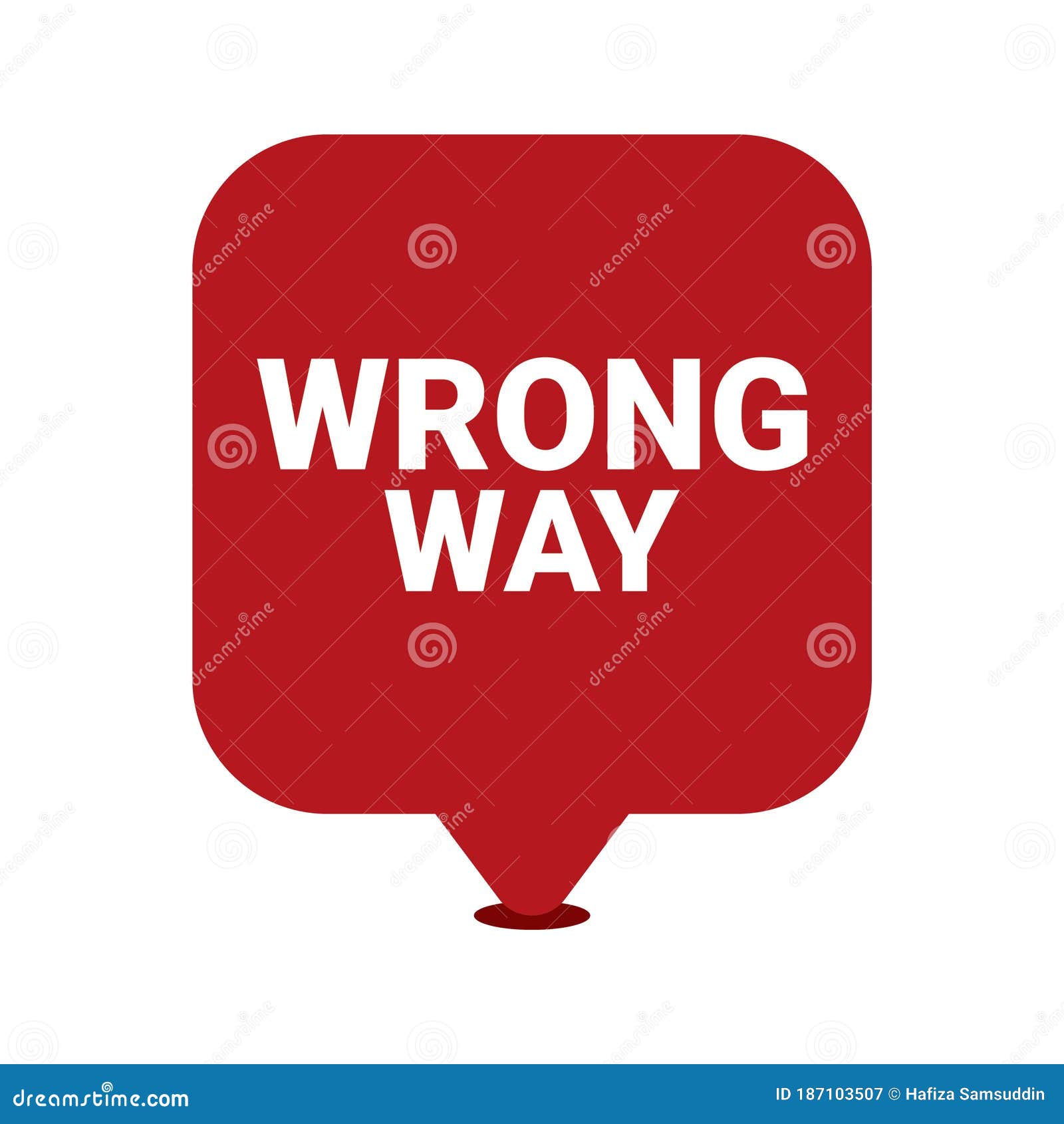 Wrong Way Sign. Vector Illustration Decorative Design Stock Vector ...