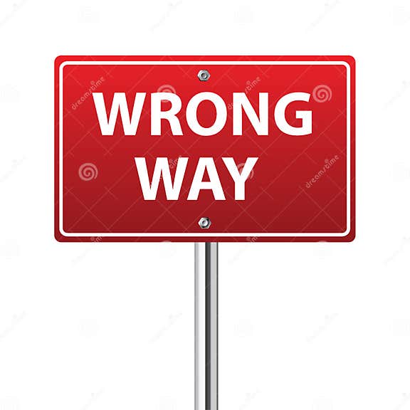Wrong way traffic sign stock vector. Illustration of business - 30675835