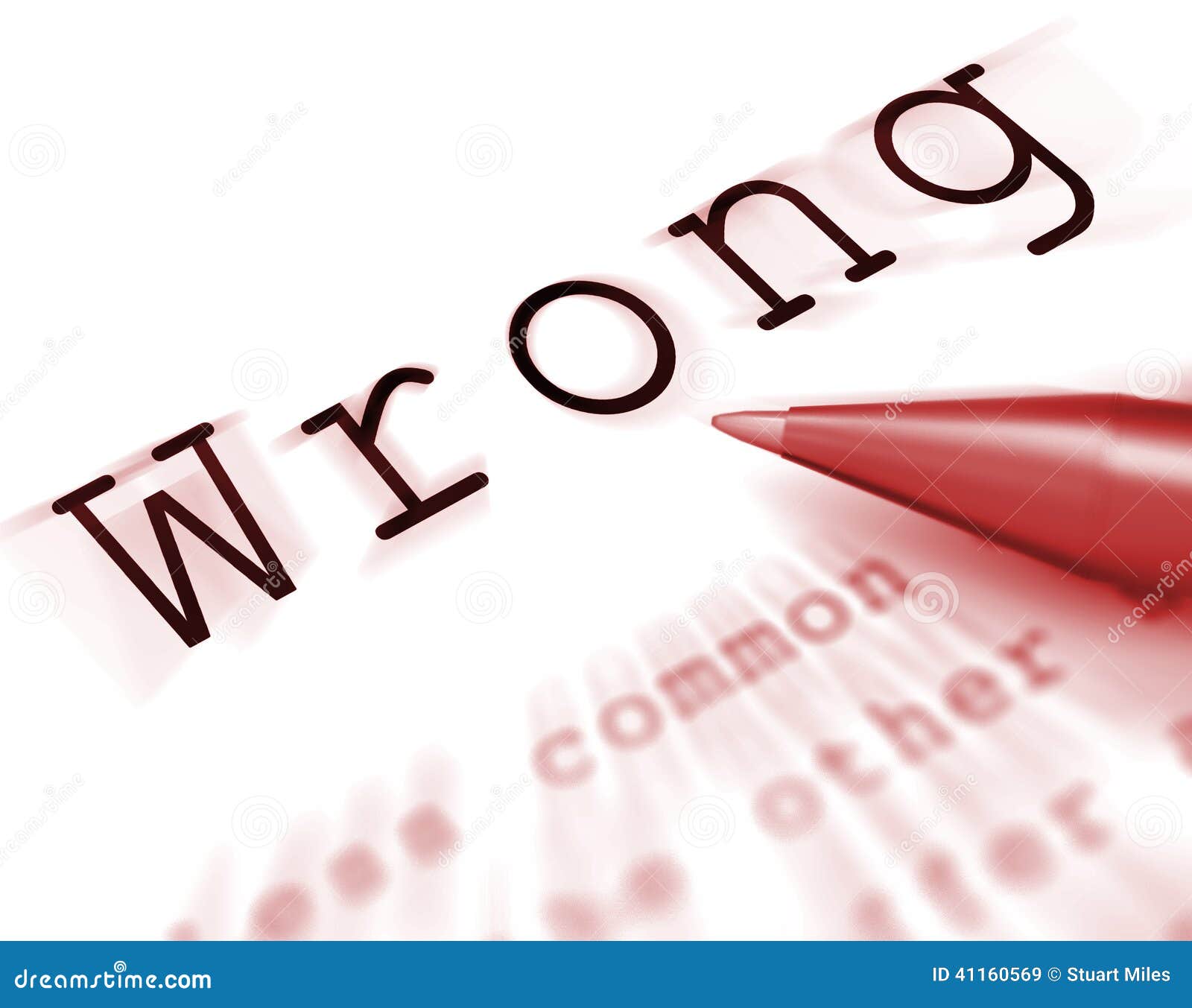 Wrong Word Displays False Bad or Improper Stock Illustration ...