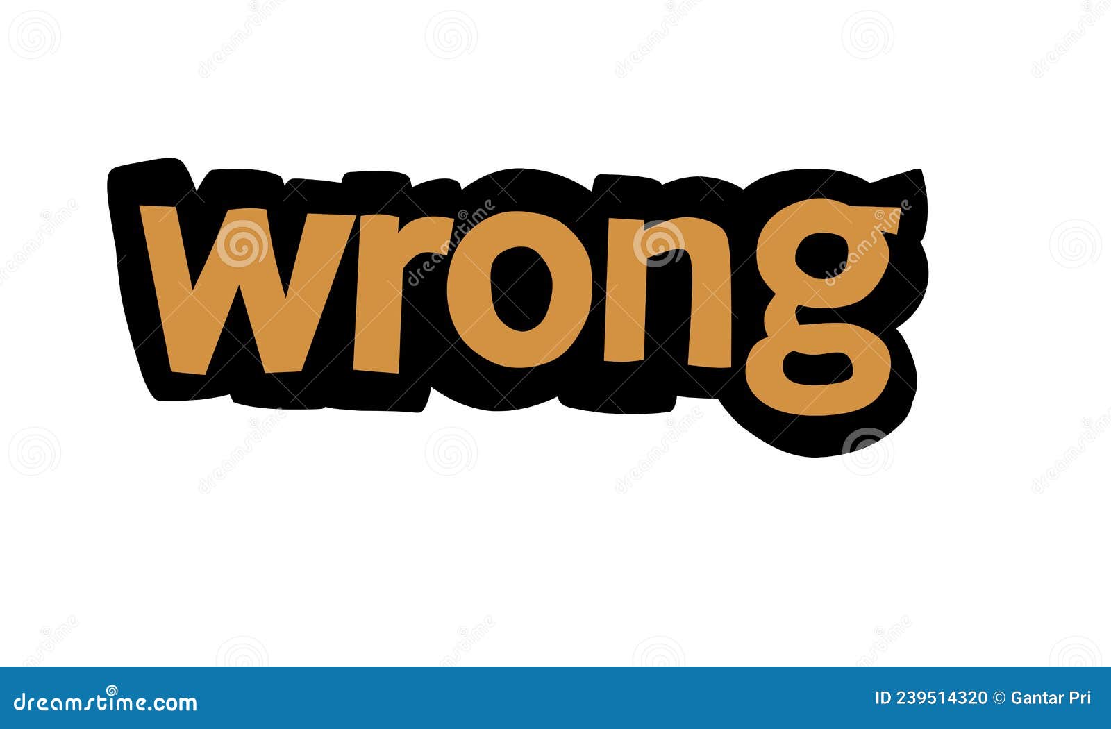 WRONG Writing Vector Design on White Background Stock Vector ...