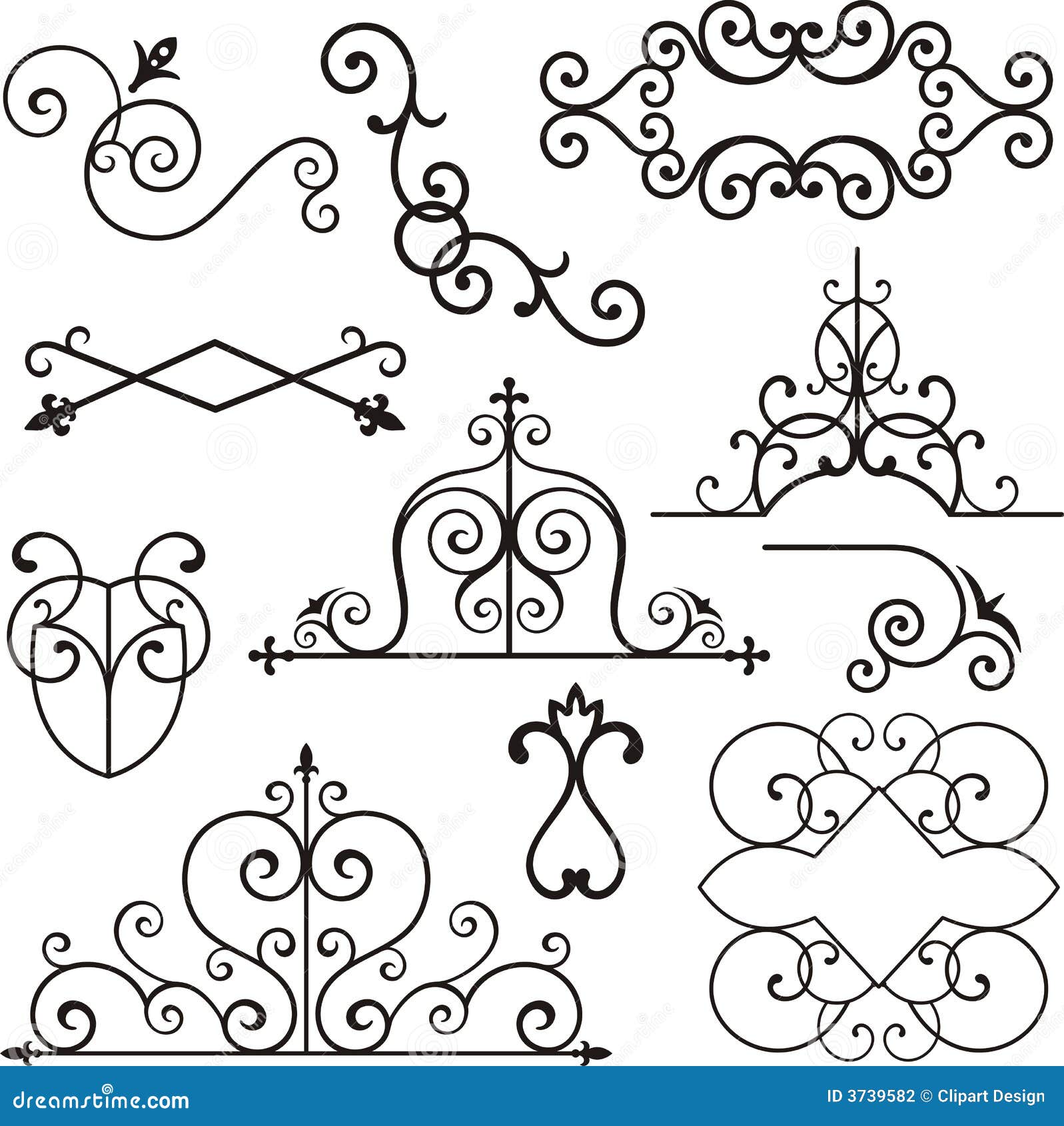 Wrought Iron Designs Vector