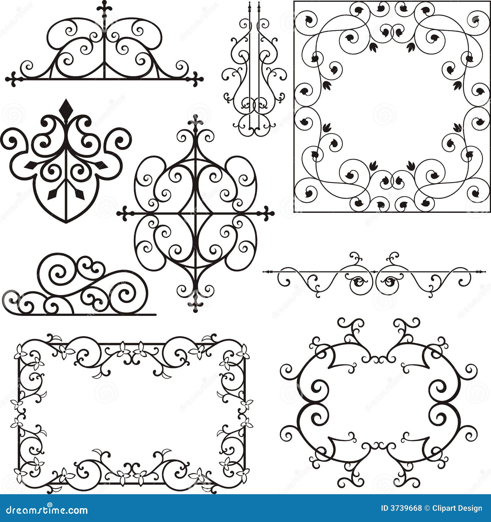 Wrought Iron Pattern Vector