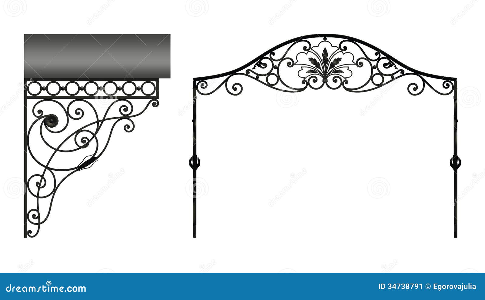 Wrought iron canopy stock illustration. Illustration of ancient - 34738791