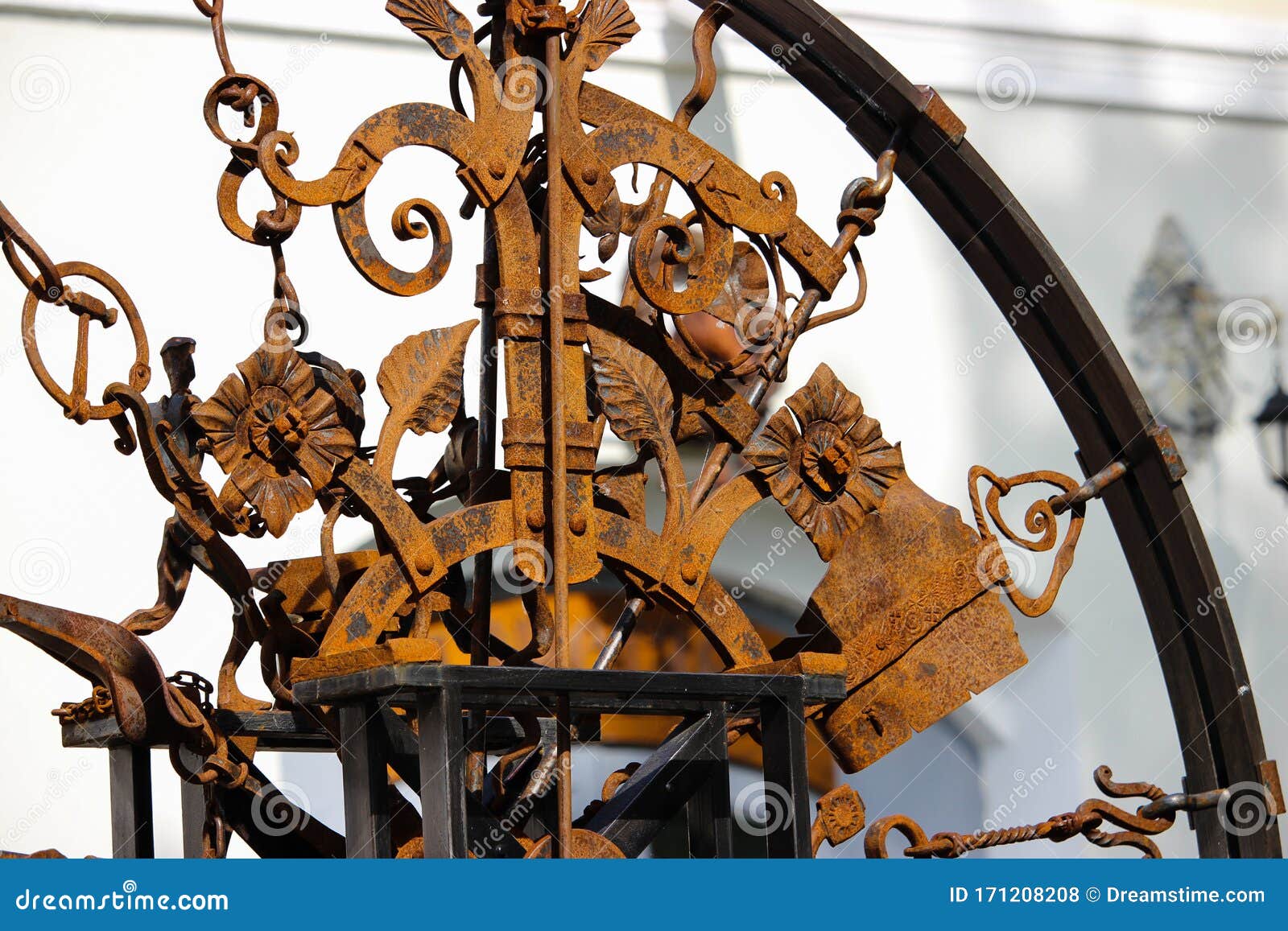 Wrought Iron Decorative Element Stock Photo - Image of design, isolated ...