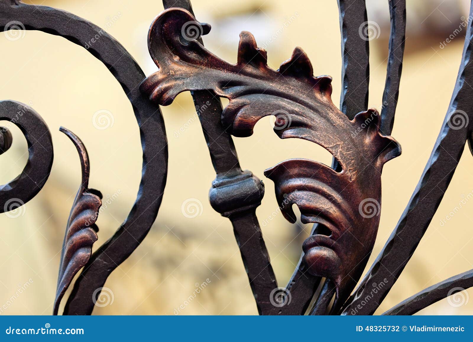 Wrought iron stock photo. Image of design, forged, iron - 48325732