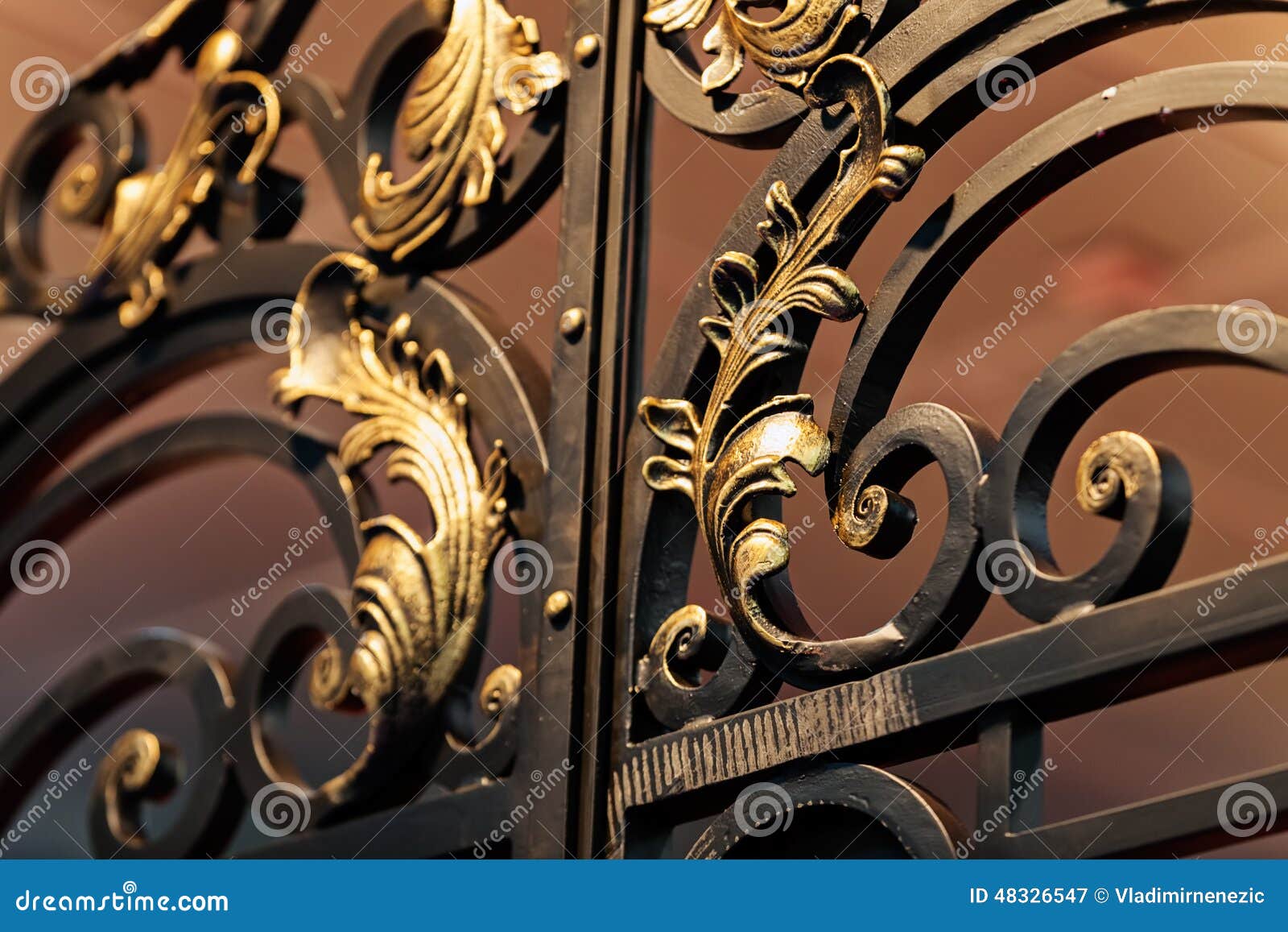 Wrought iron stock image. Image of forged, architecture - 48326547