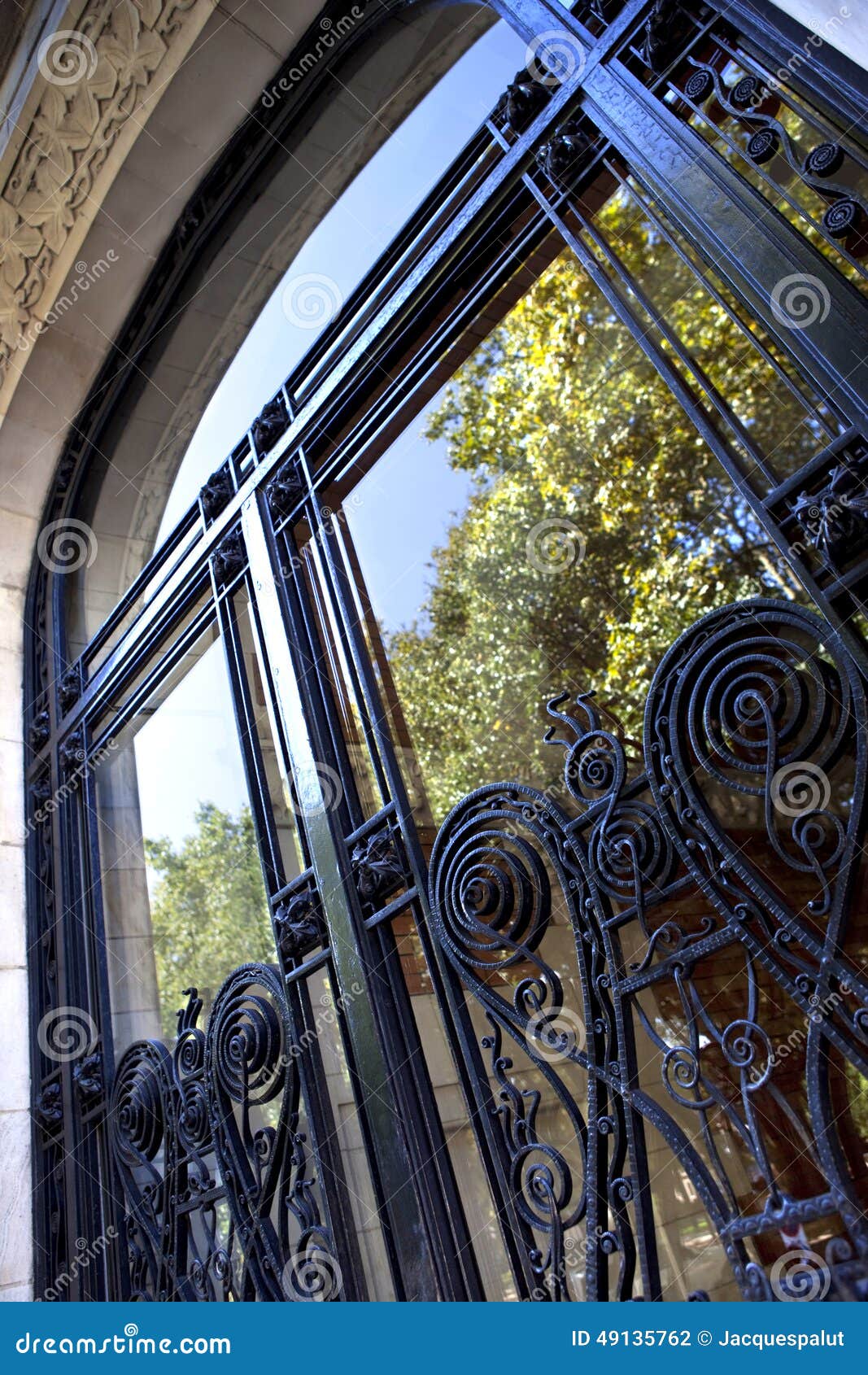 Wrought iron door stock photo. Image of iron, architecture - 49135762