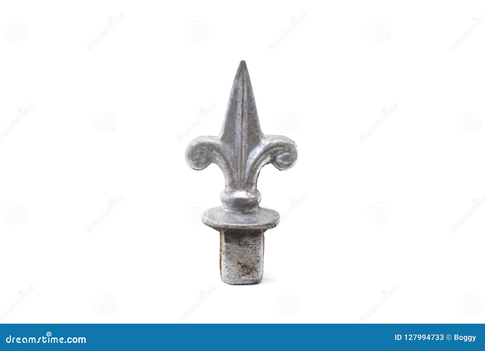 Wrought iron fence spike stock image. Image of white - 127994733