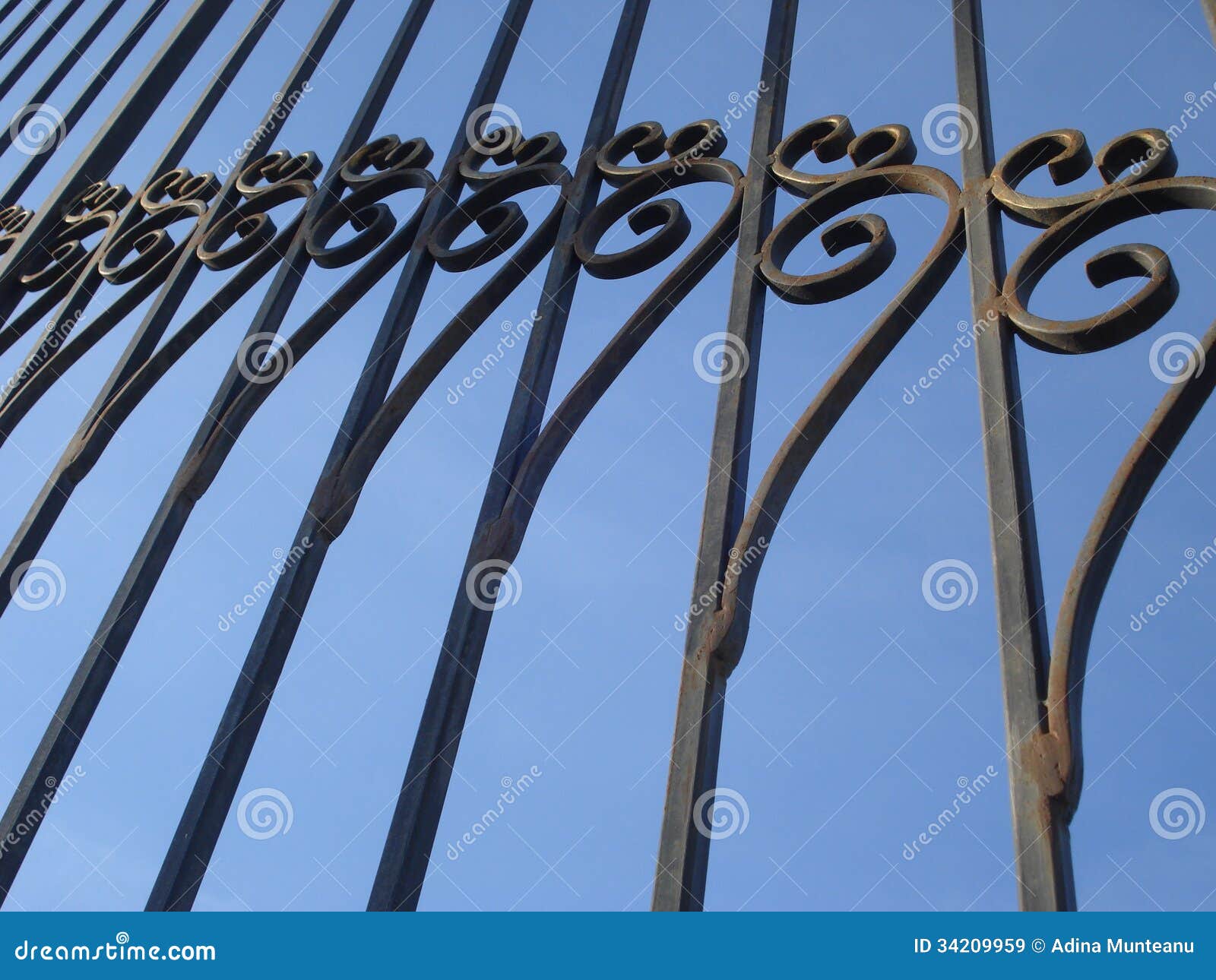 Wrought iron gate pattern stock image. Image of embellished - 34209959