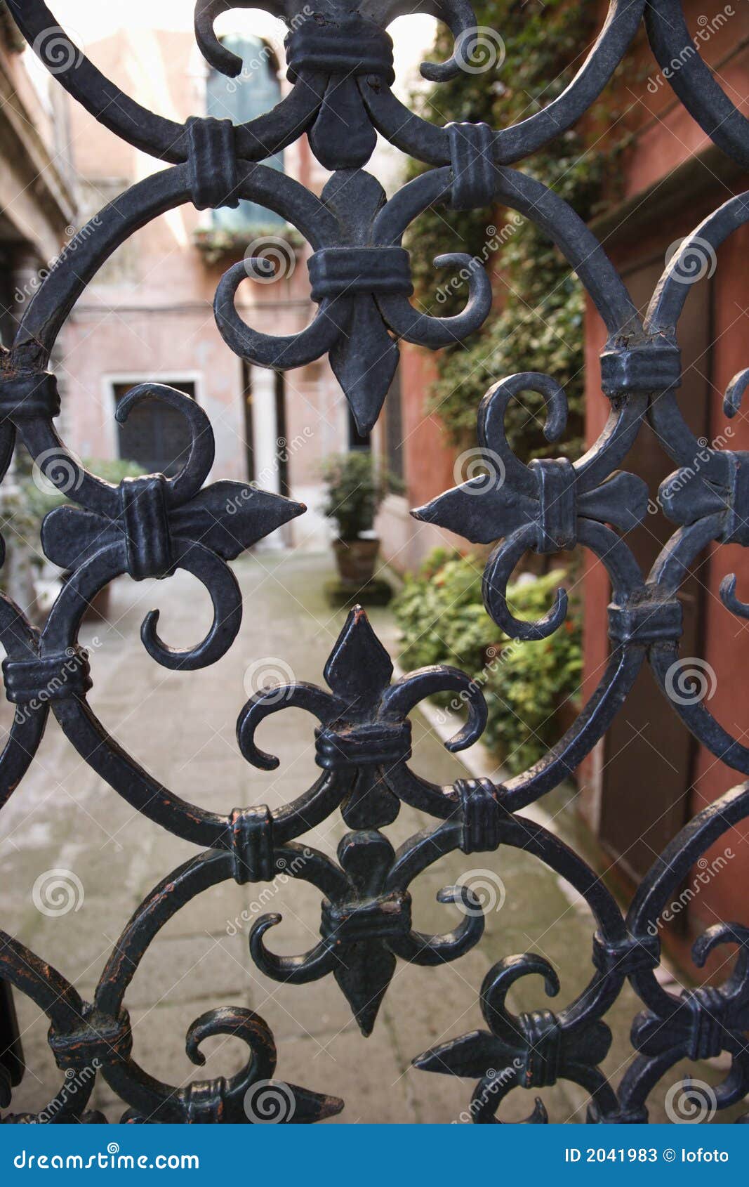 Wrought Iron Gate in Venice, Italy. Stock Image - Image of italy ...