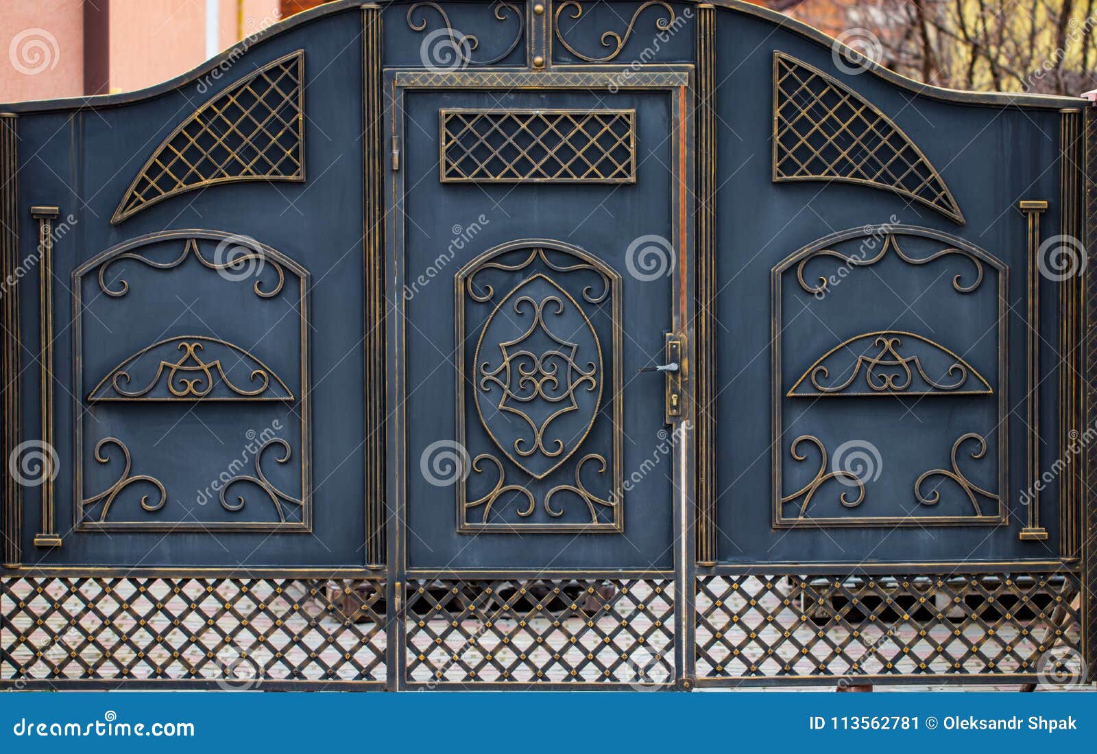 Wrought-iron Gates, Ornamental Forging, Forged Elements Close-u Stock ...