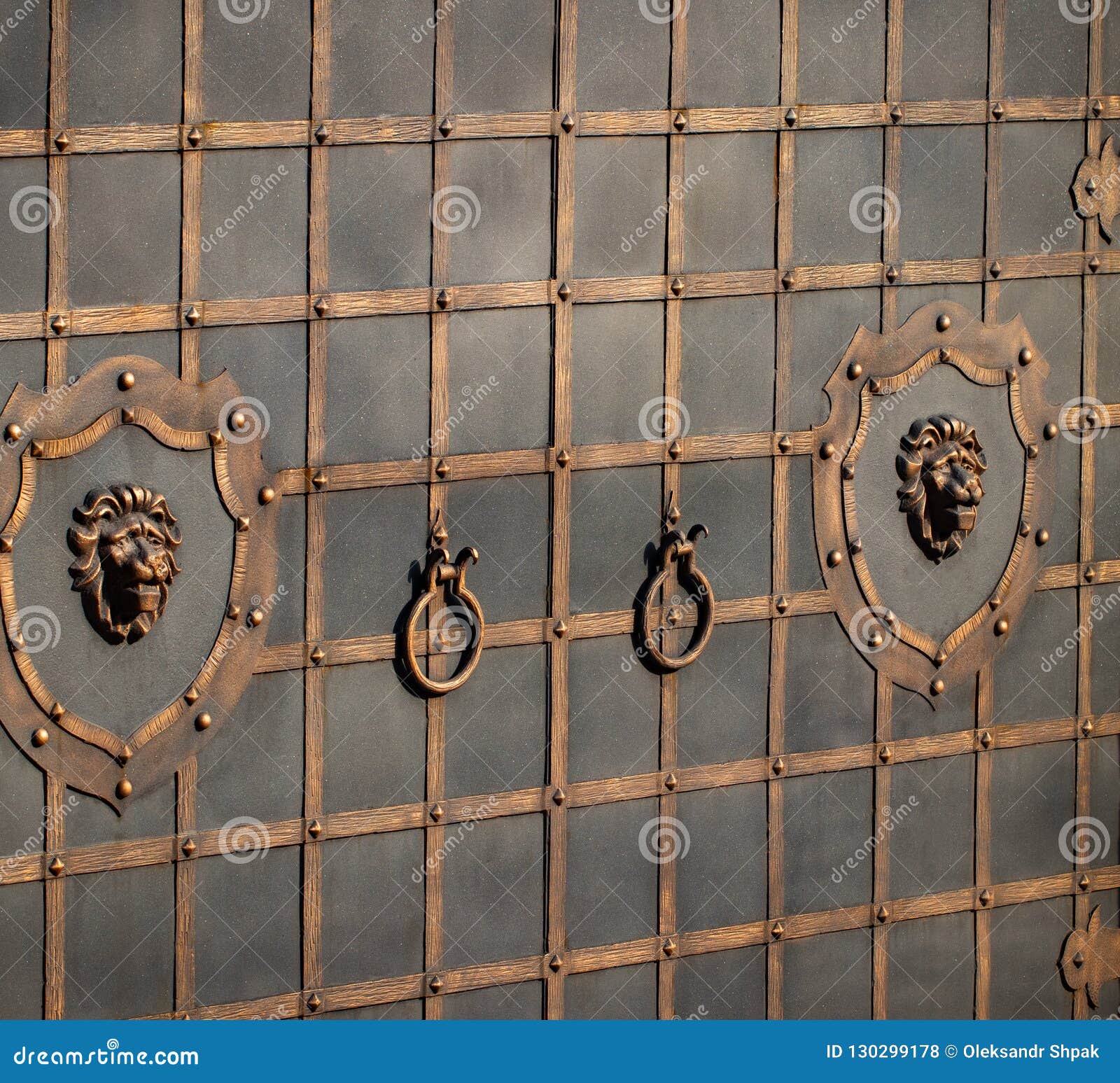 Wrought-iron Gates, Ornamental Forging, Forged Elements Close-up Stock ...