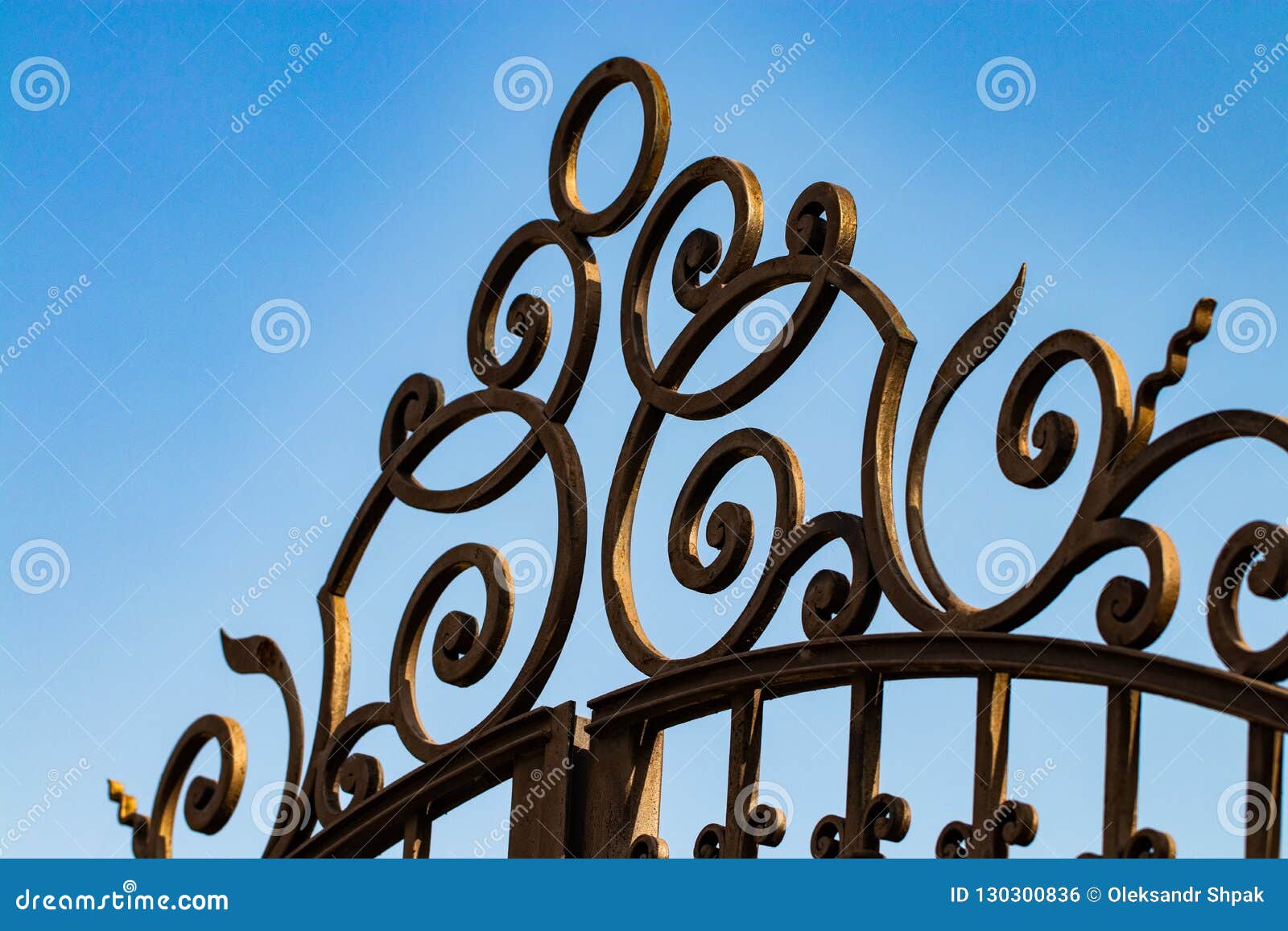 Wrought-iron Gates, Ornamental Forging, Forged Elements Close-up Stock ...