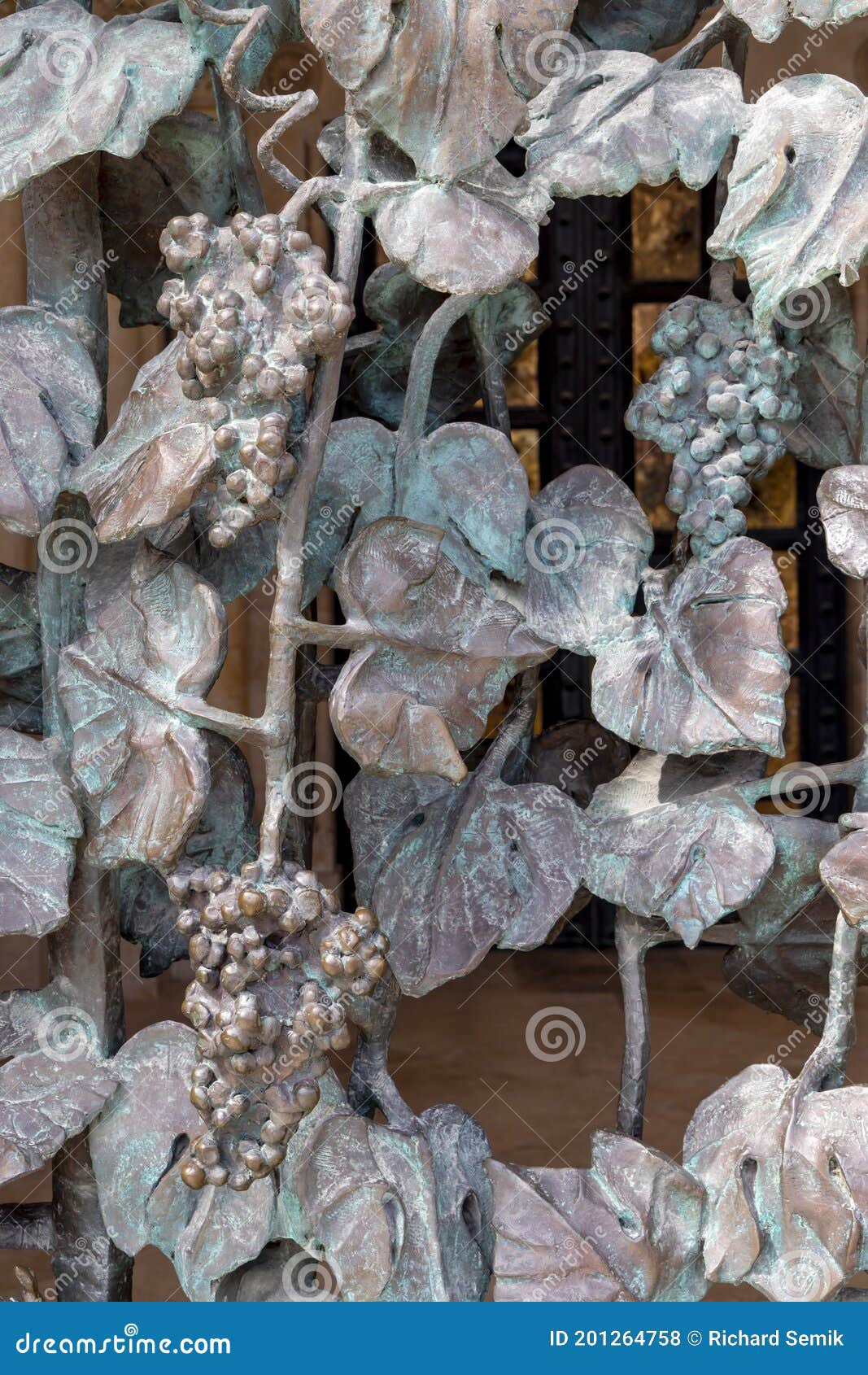 Wrought-iron Grille Showing the Vines, Pecs, HUngary Stock Photo ...
