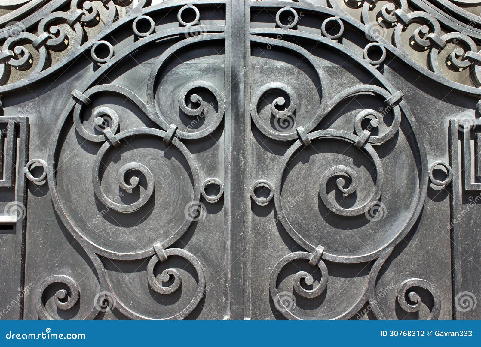Wrought Iron Hand Made Door Stock Photo - Image of ironwork, craft ...