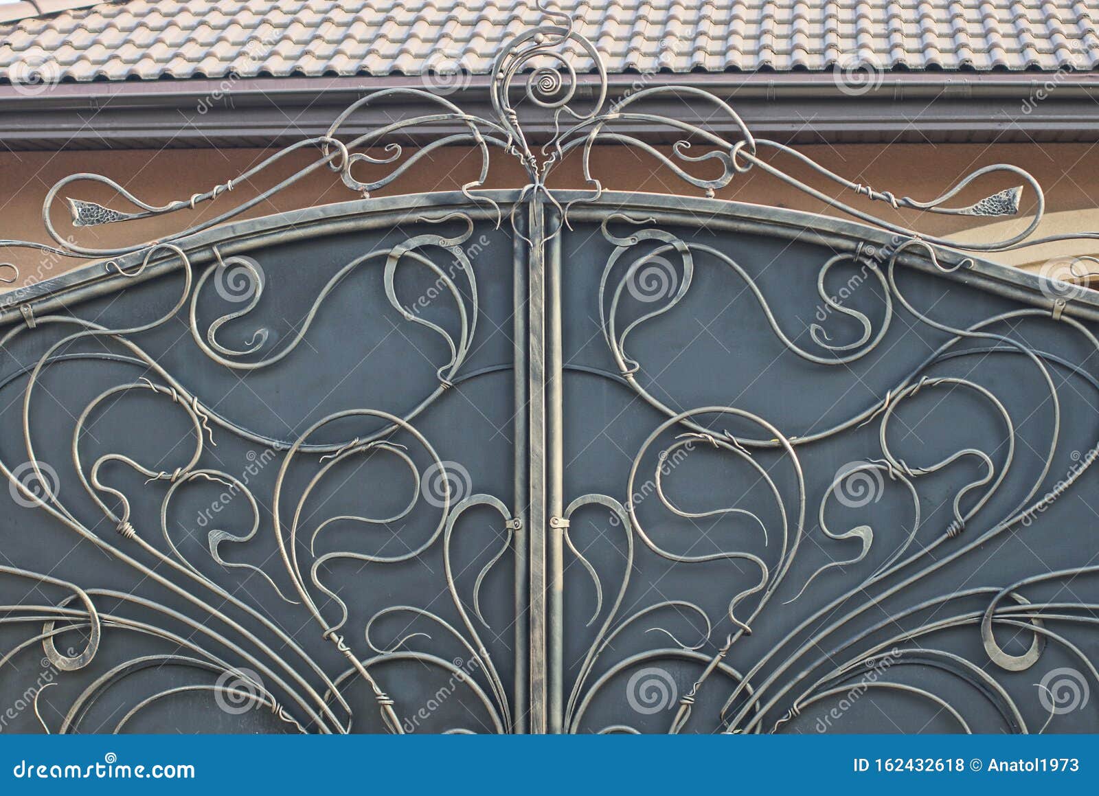 Wrought Iron Metal Texture on Wall Stock Photo - Image of gate, forging ...
