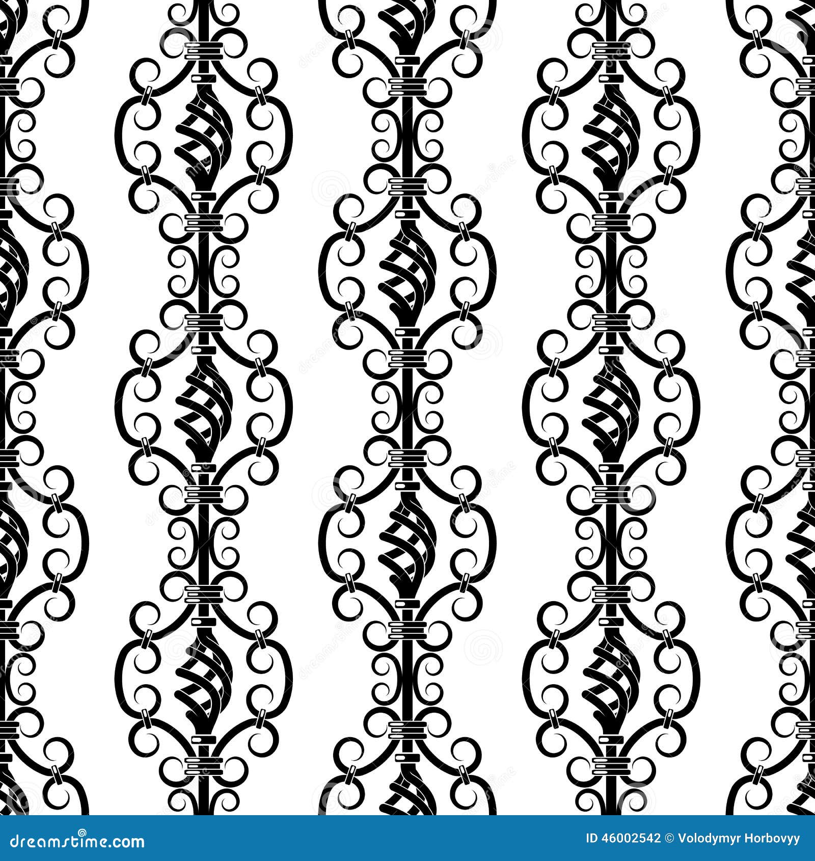 Wrought iron pattern stock vector. Illustration of element - 46002542