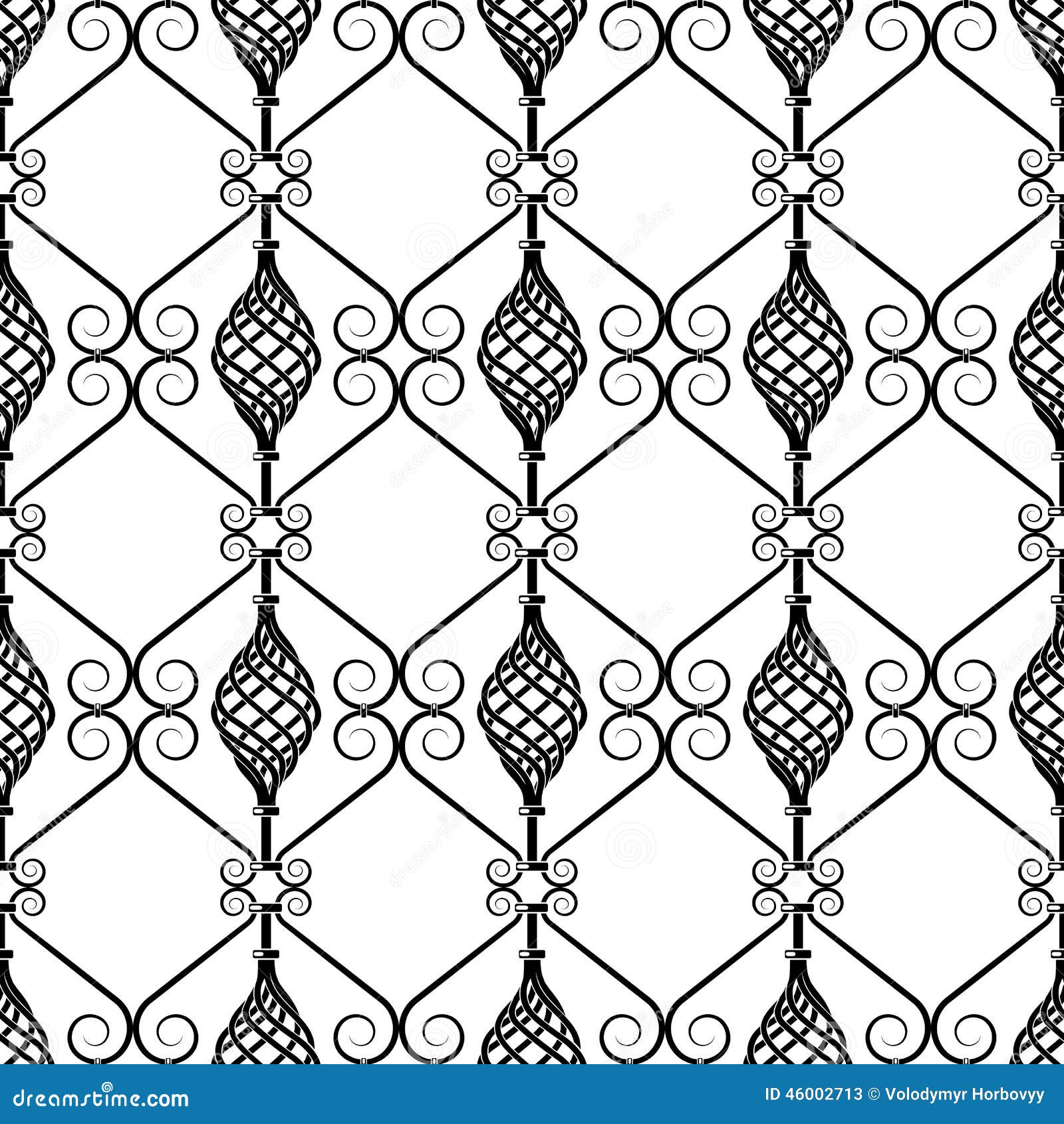 Wrought iron pattern stock vector. Illustration of decor - 46002713