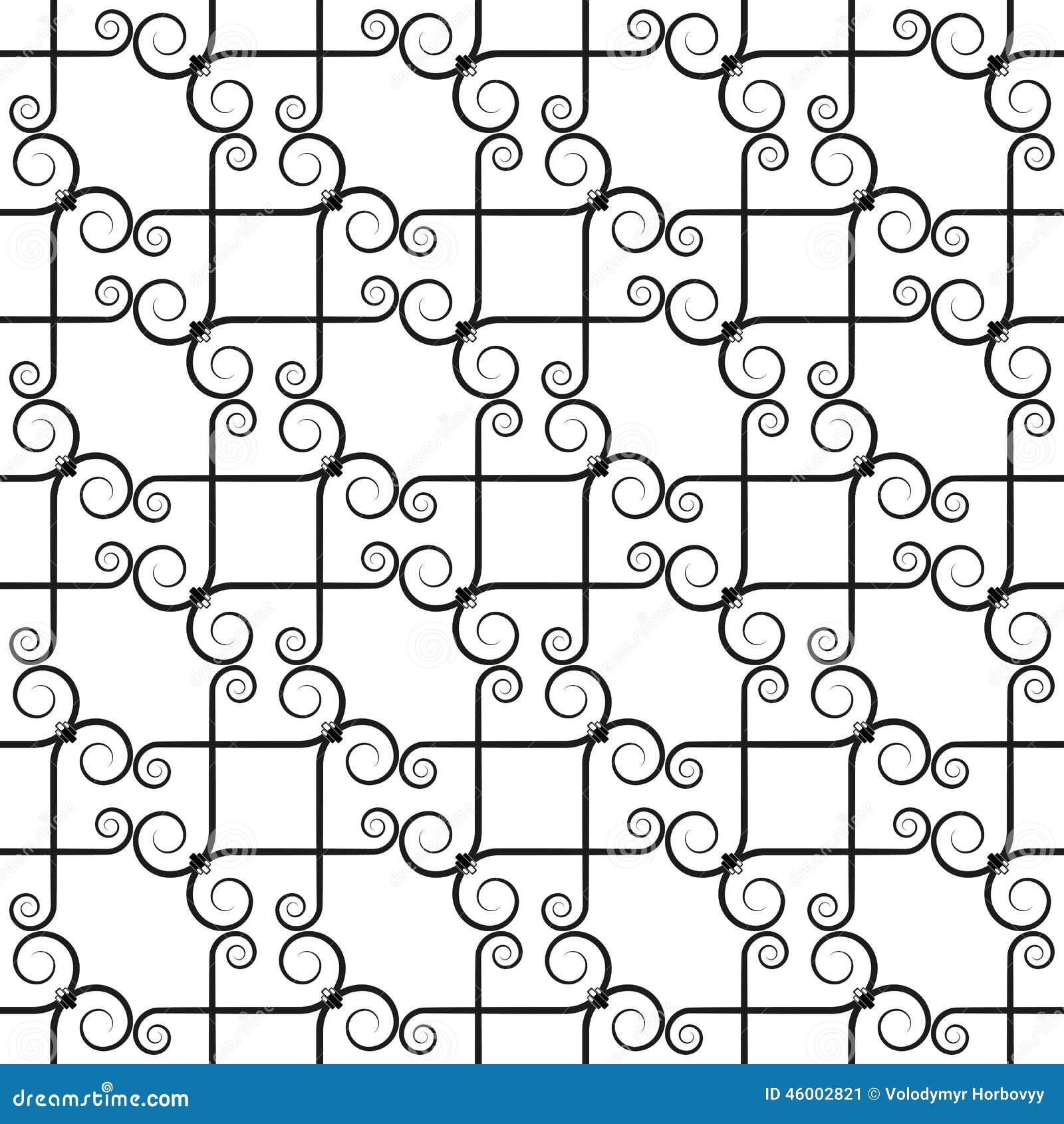 Wrought iron pattern stock vector. Illustration of black - 46002821