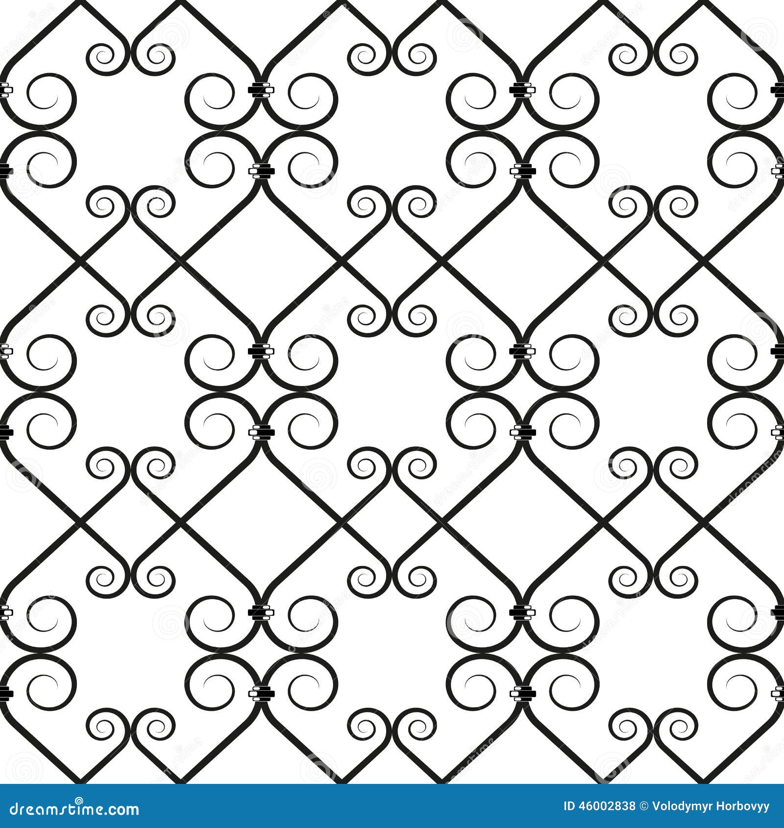Wrought iron pattern stock vector. Illustration of forging - 46002838