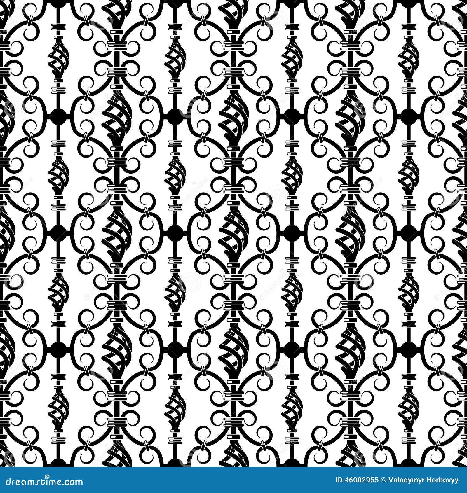 Wrought iron pattern stock vector. Illustration of decoration - 46002955