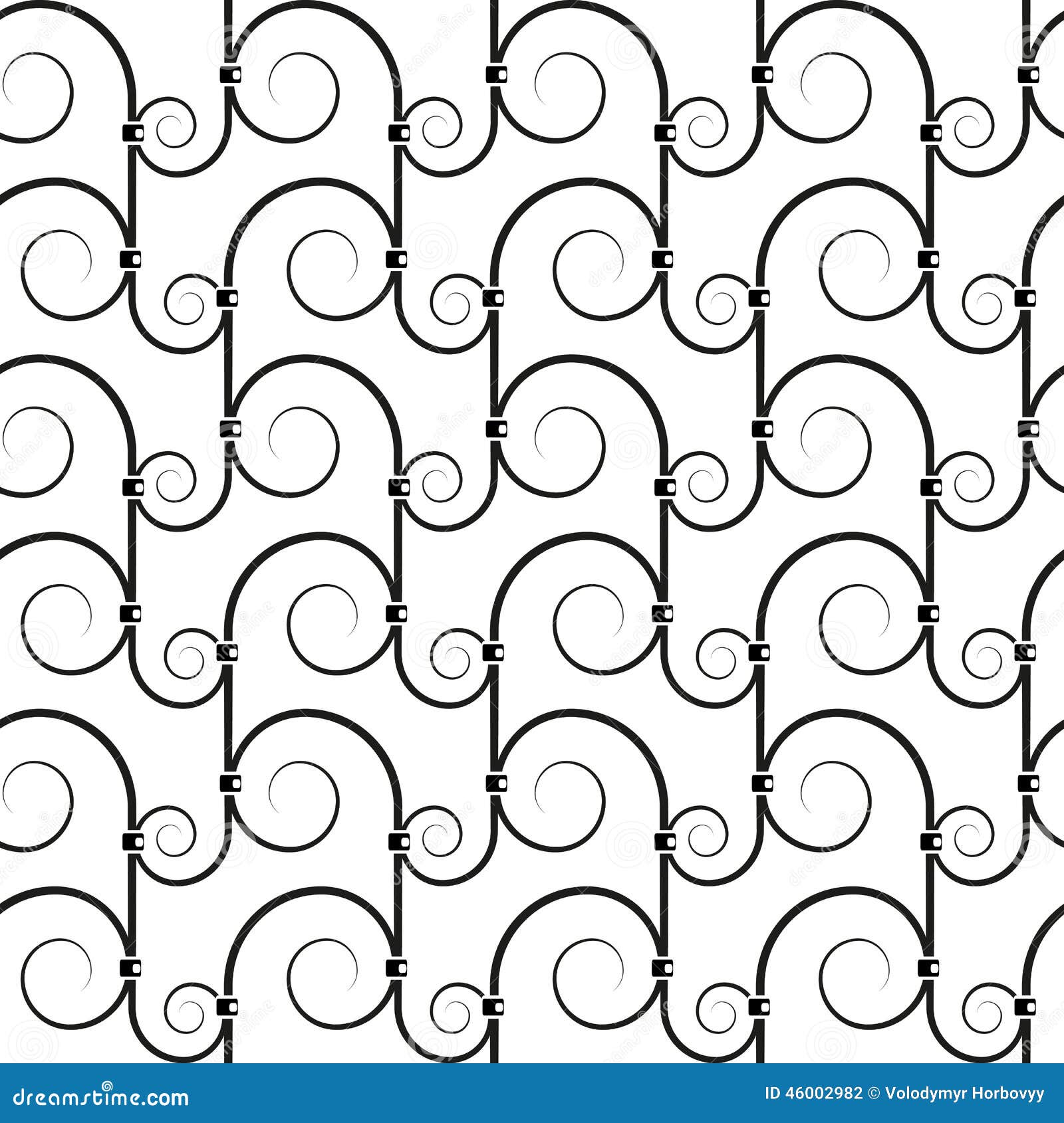 Wrought iron pattern stock vector. Illustration of curve - 46002982