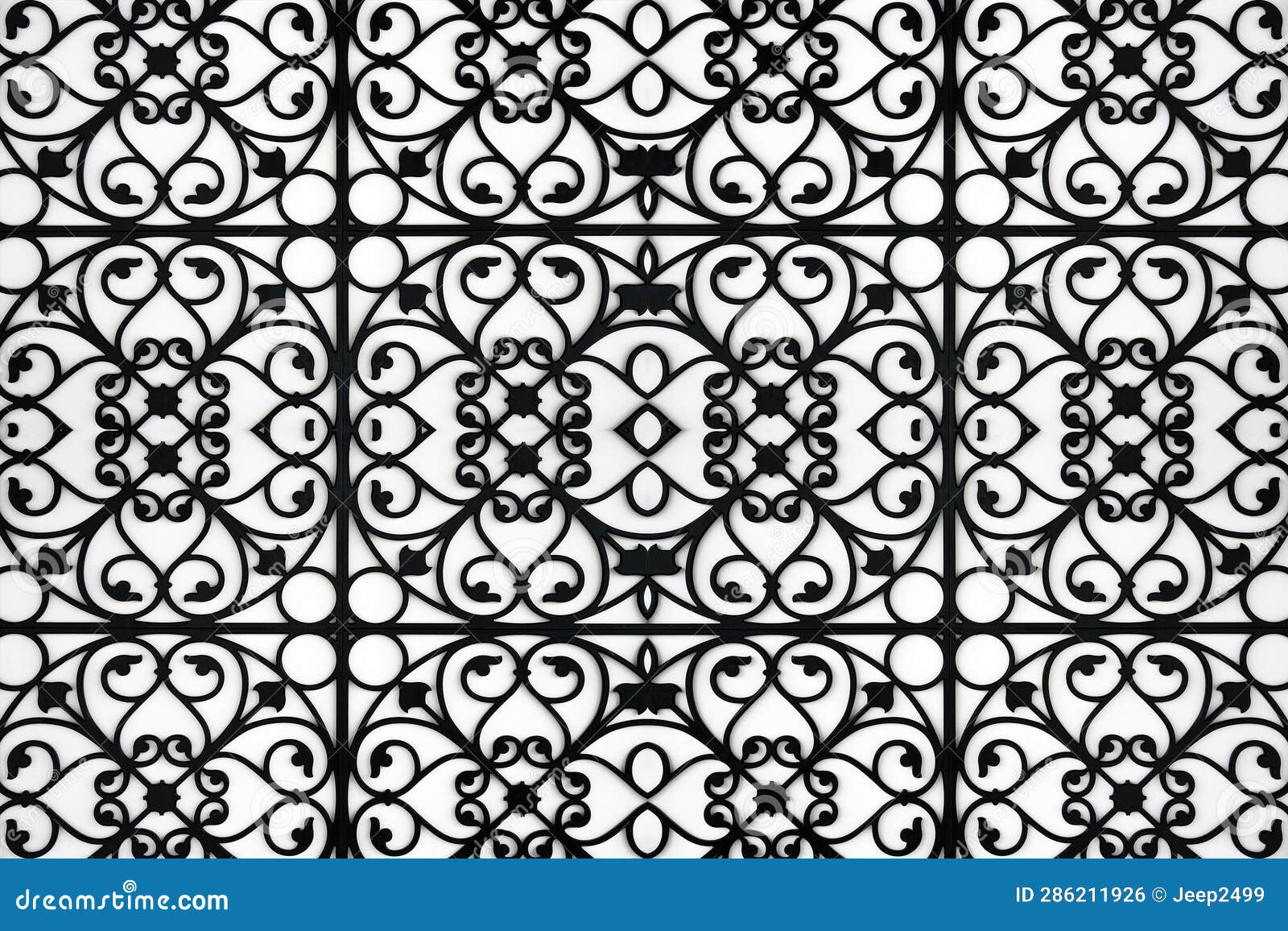 Wrought iron pattern. stock photo. Image of white, abstract - 286211926