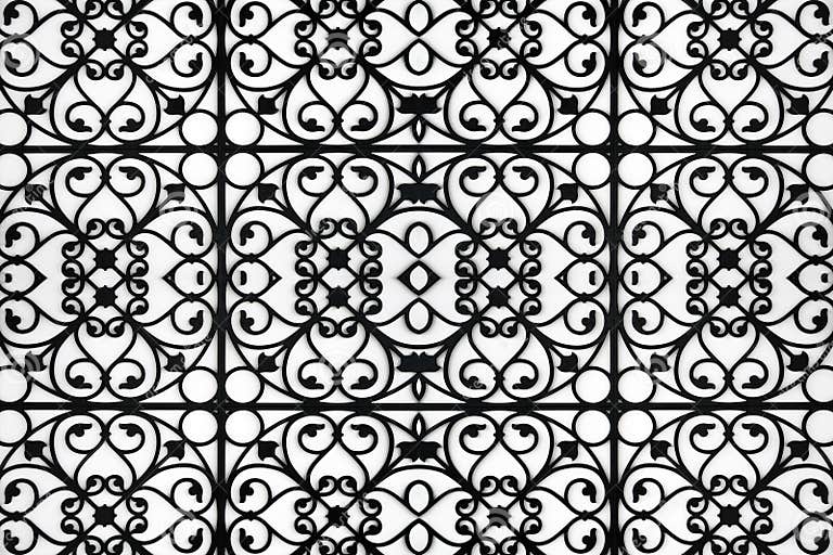 Wrought iron pattern. stock photo. Image of white, abstract - 286211926