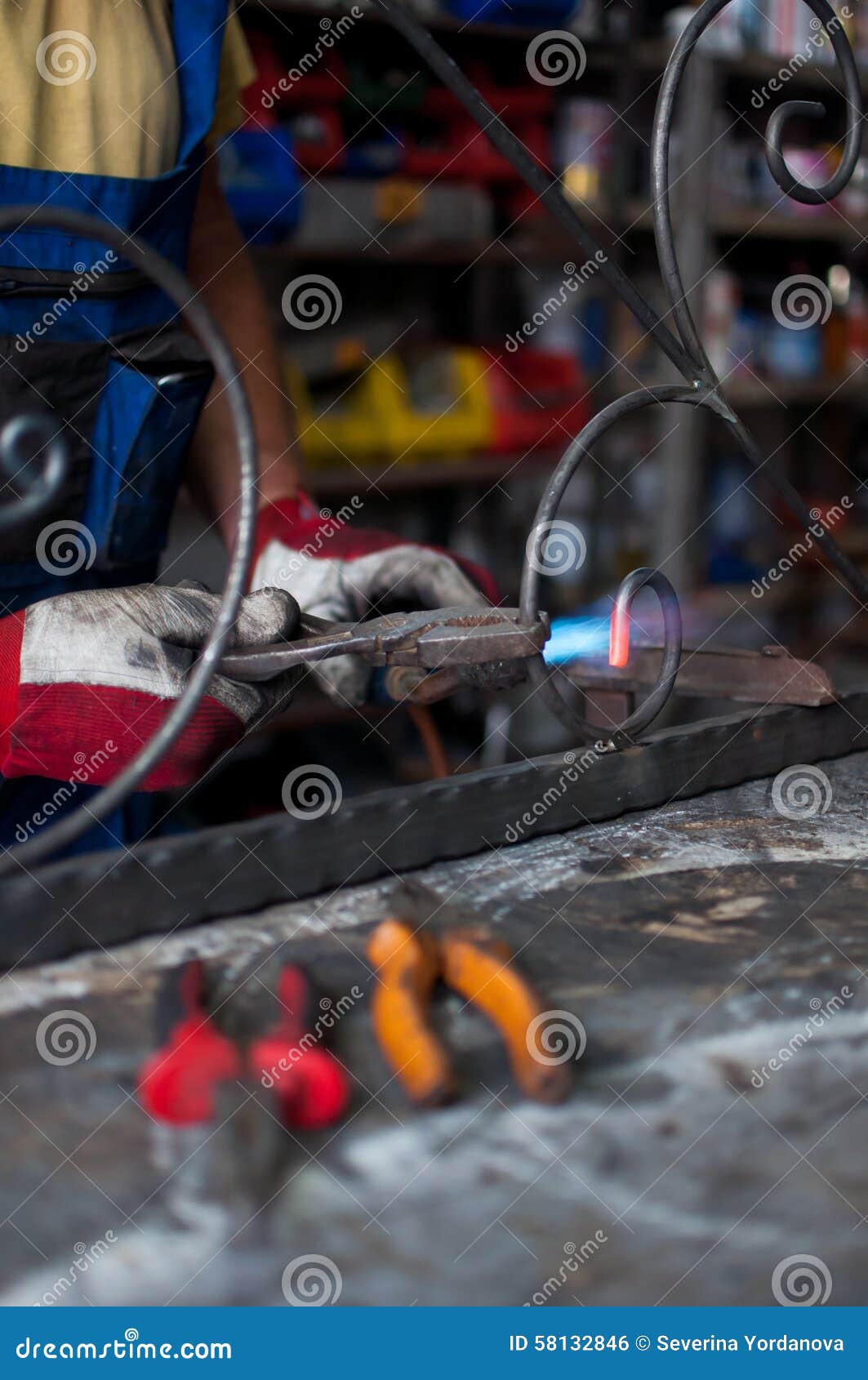 Wrought Iron shop stock photo. Image of pliers, crafts - 58132846