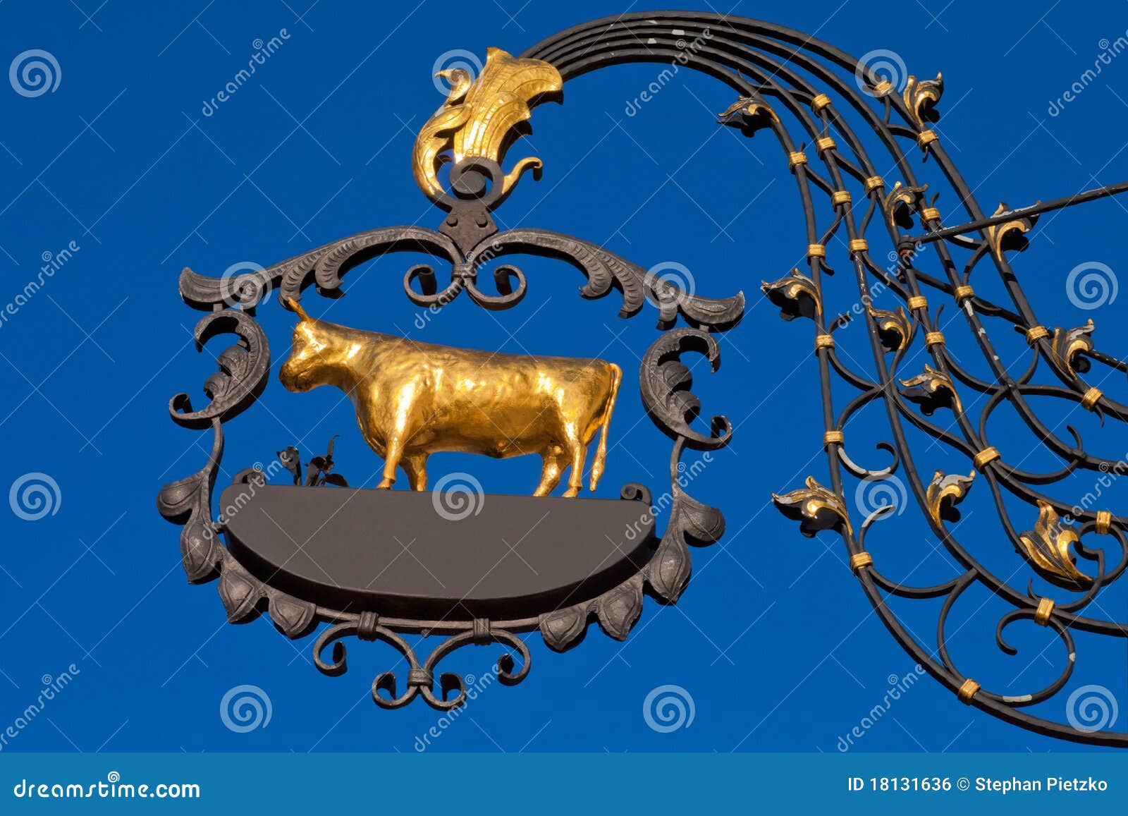 Wrought Iron Sign - Ready for Your Label Stock Photo - Image of craft ...