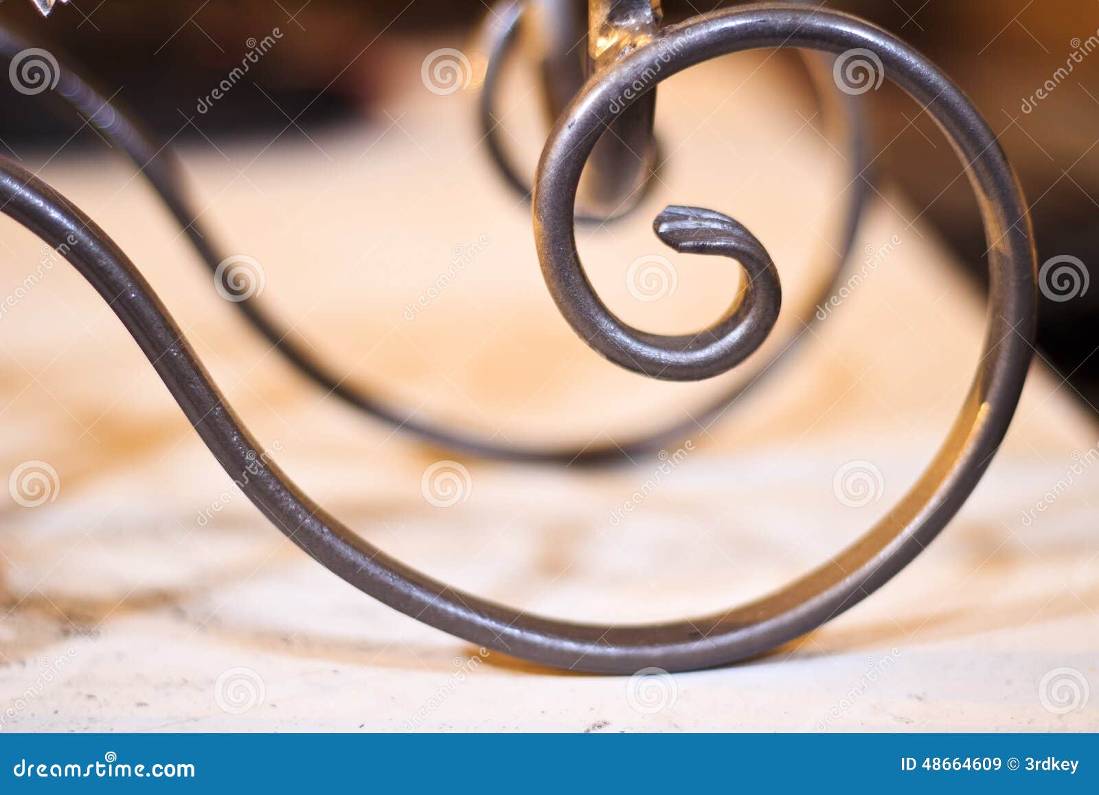 Wrought iron spiral stock image. Image of gate, abstract - 48664609