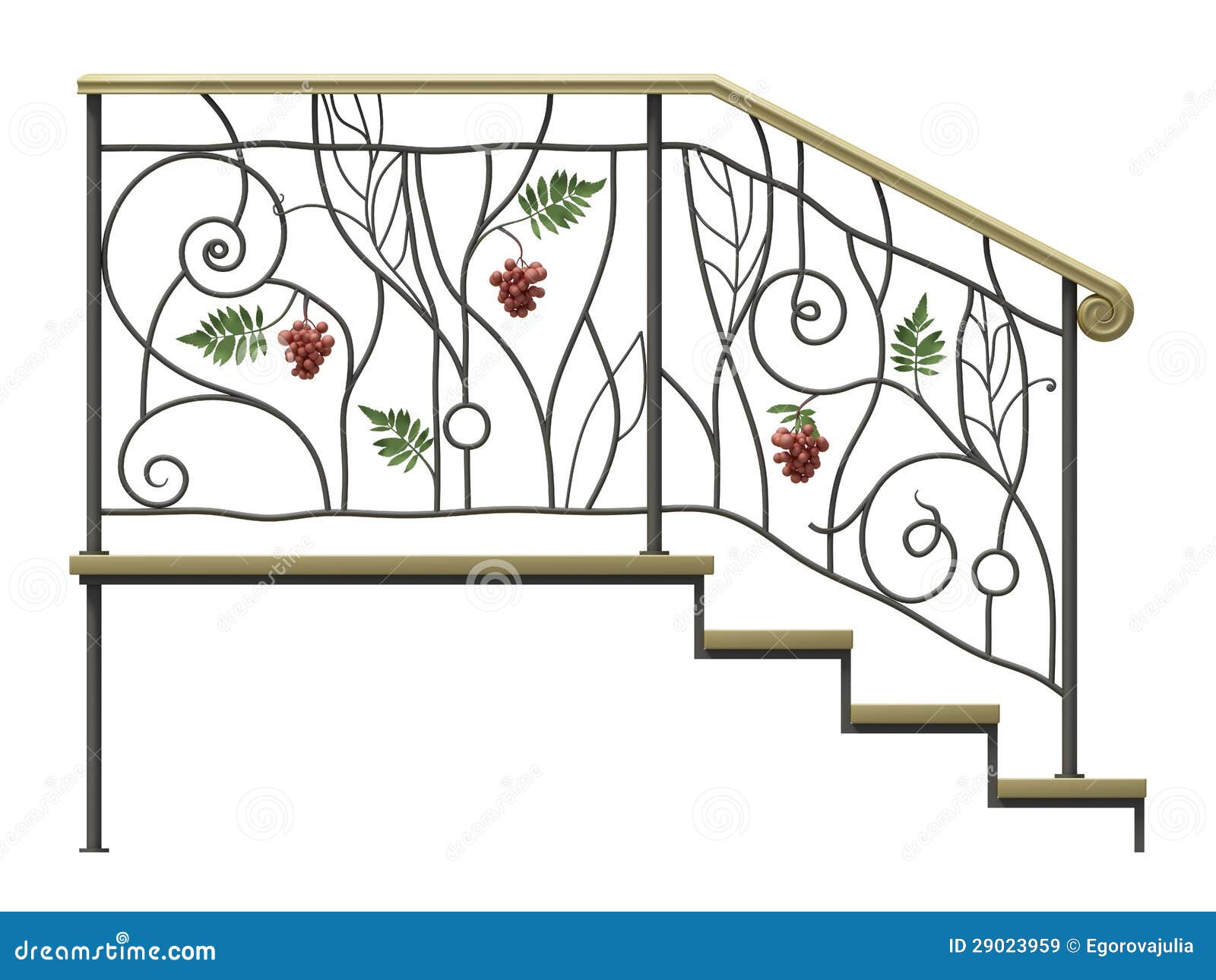 Wrought Iron Stairs Railing Royalty-Free Stock Photo | CartoonDealer ...