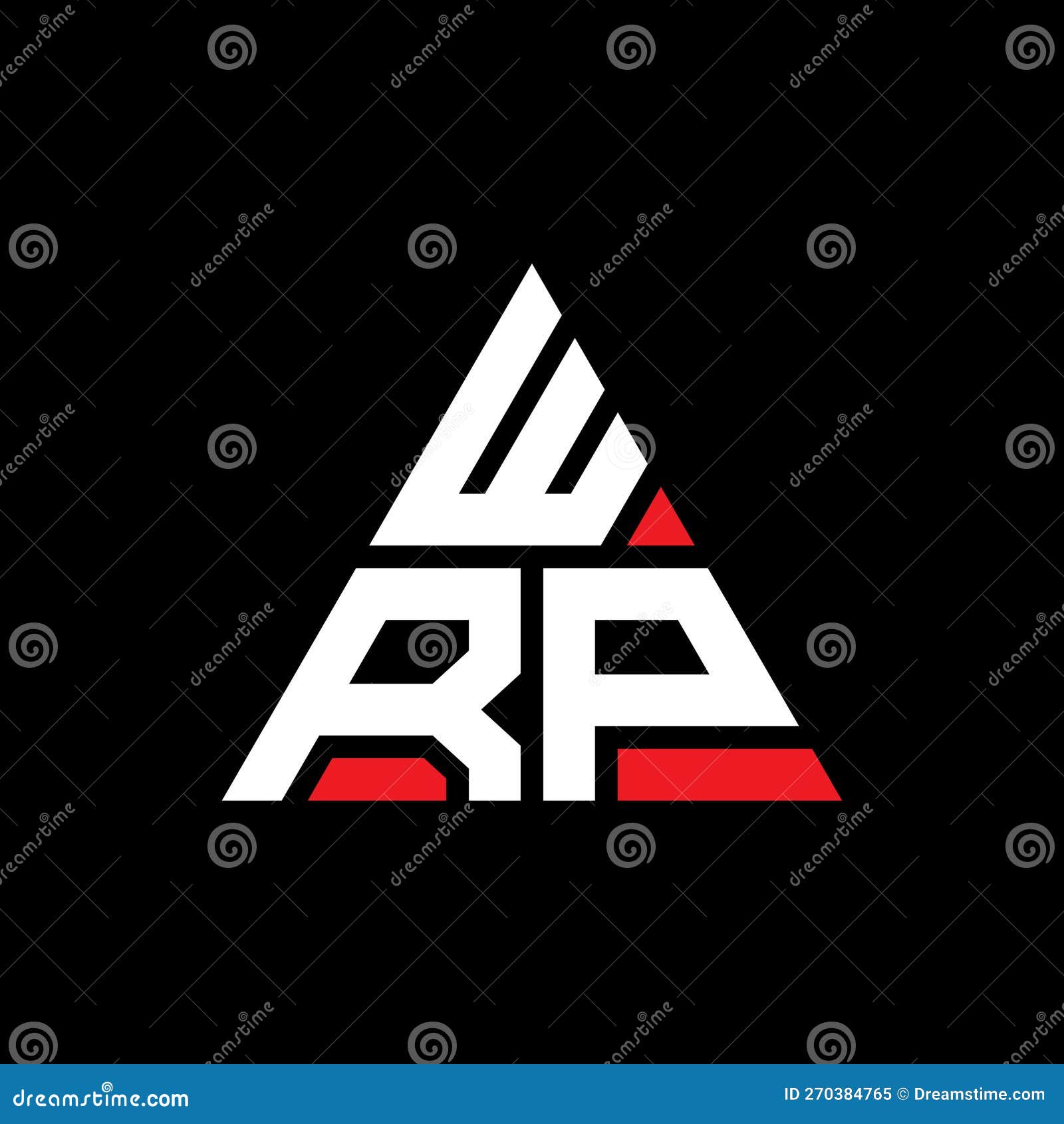 WRP Triangle Letter Logo Design with Triangle Shape. WRP Triangle Logo ...