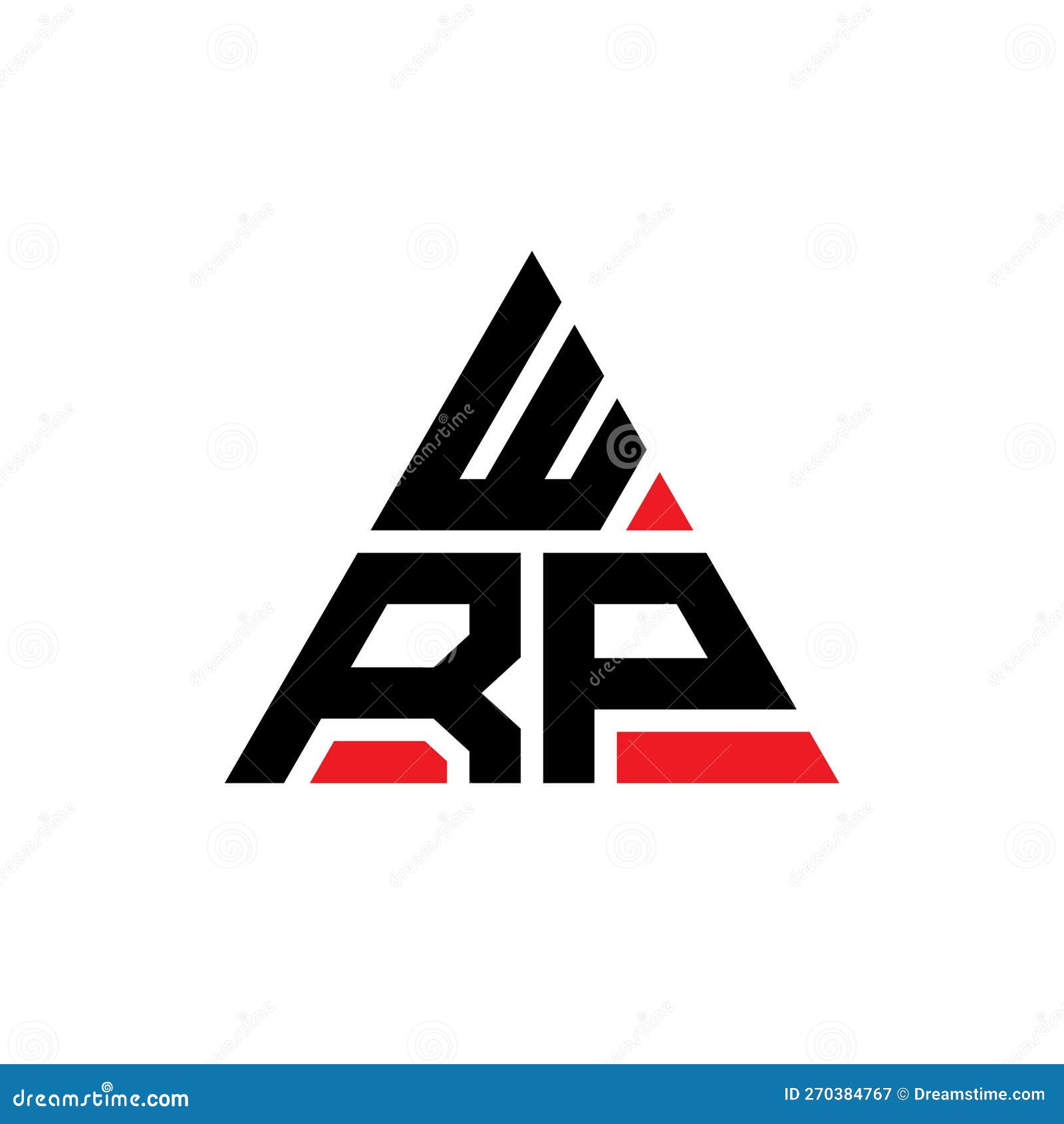 WRP Triangle Letter Logo Design with Triangle Shape. WRP Triangle Logo ...
