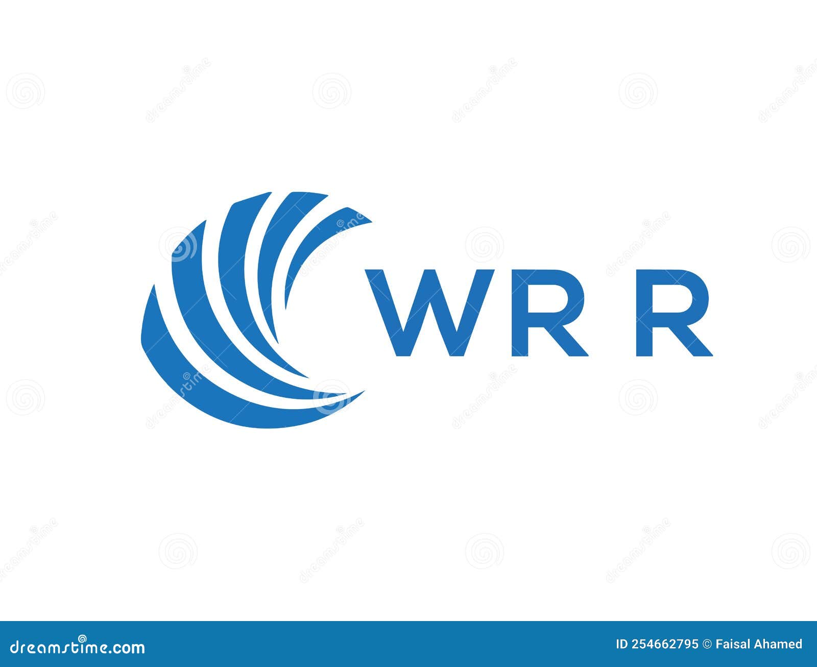 WRR Letter Logo Design on White Background. WRR Creative Circle Letter ...
