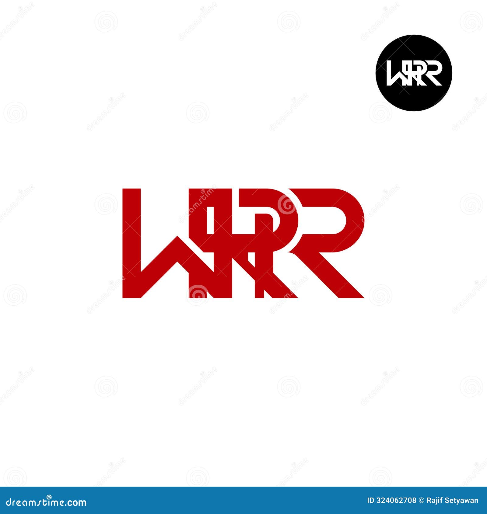 WRR Logo Letter Monogram Design Stock Vector - Illustration of initials ...