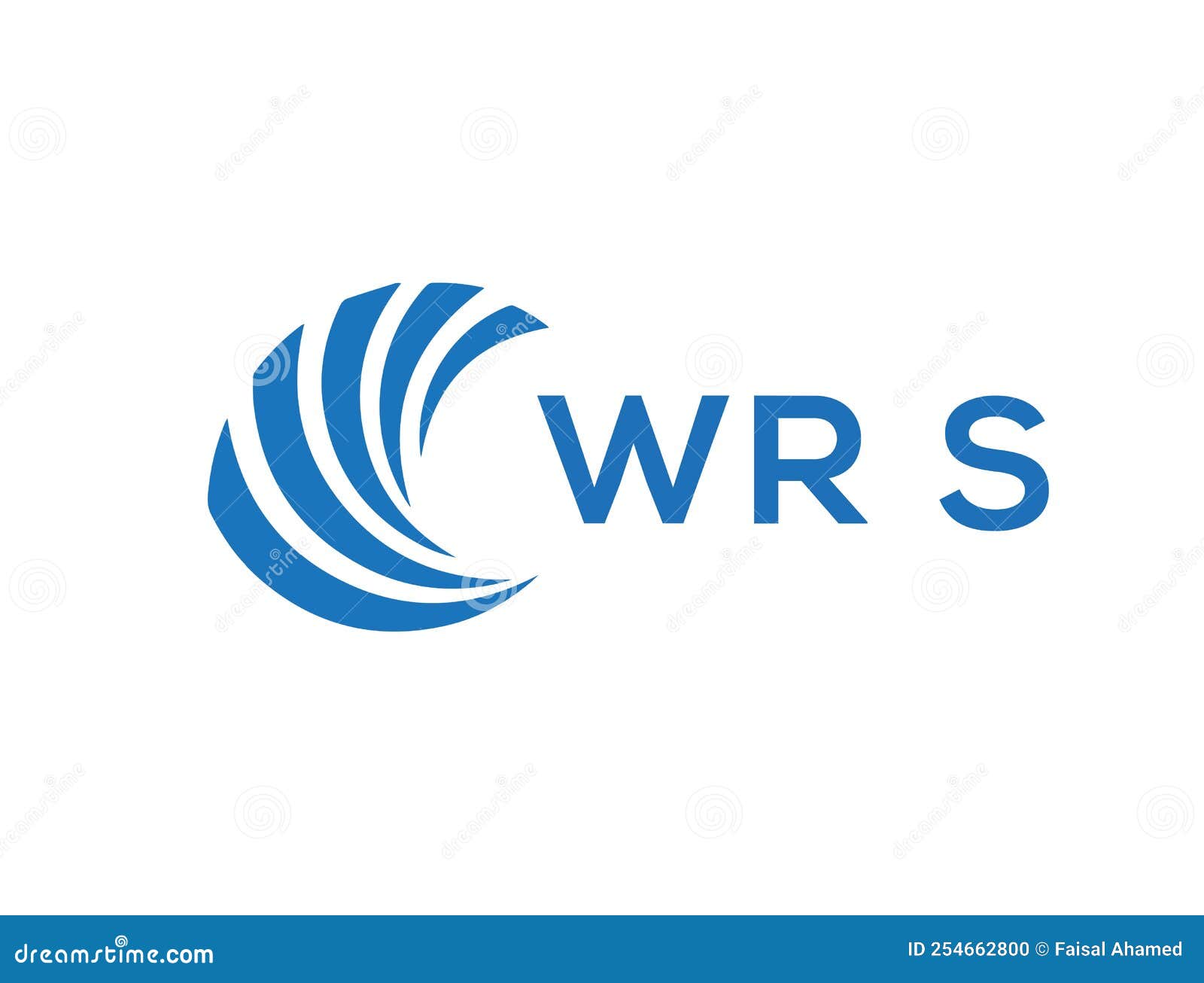 WRS Letter Logo Design on White Background. WRS Creative Circle Letter ...