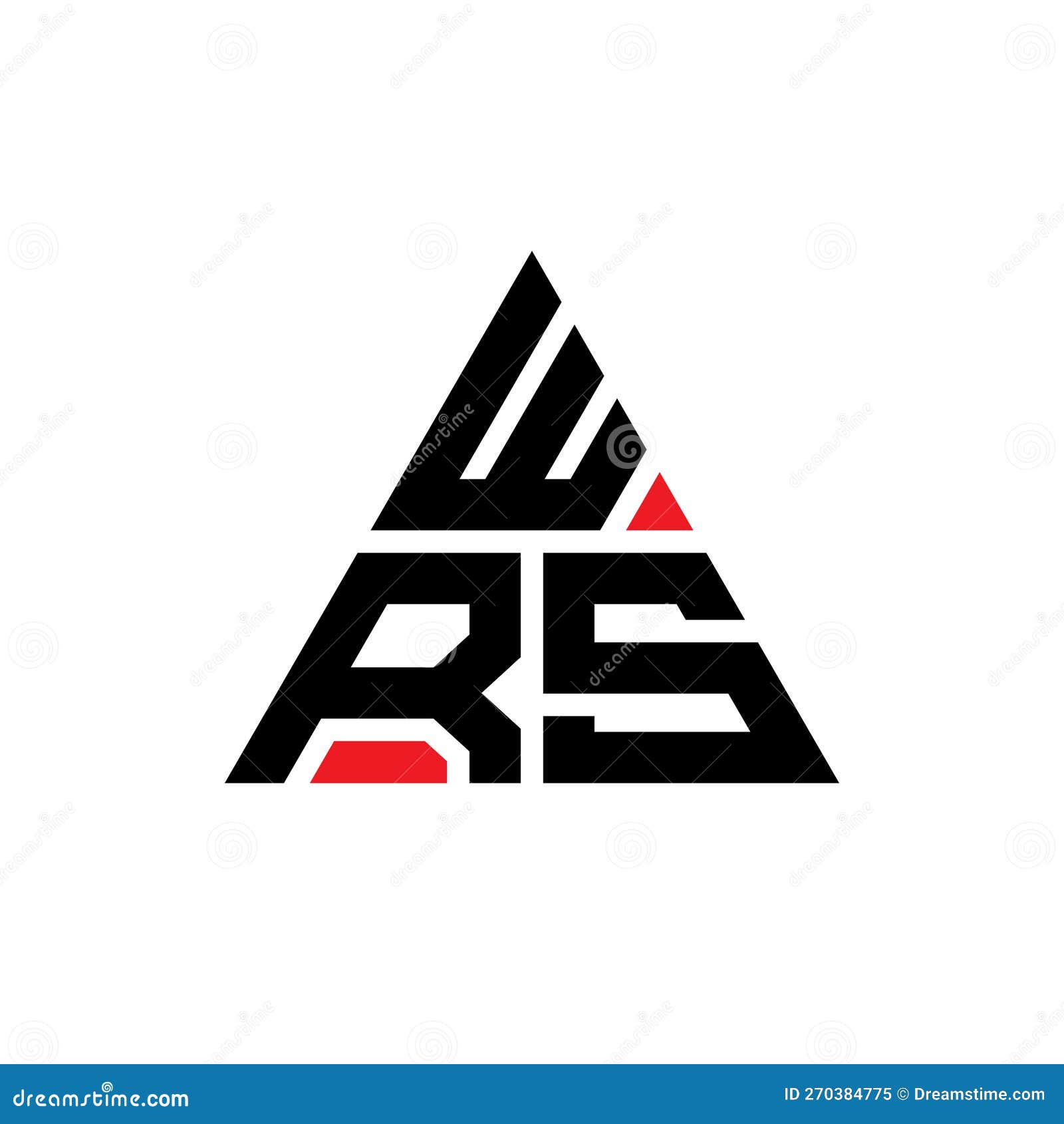 WRS Triangle Letter Logo Design with Triangle Shape. WRS Triangle Logo ...