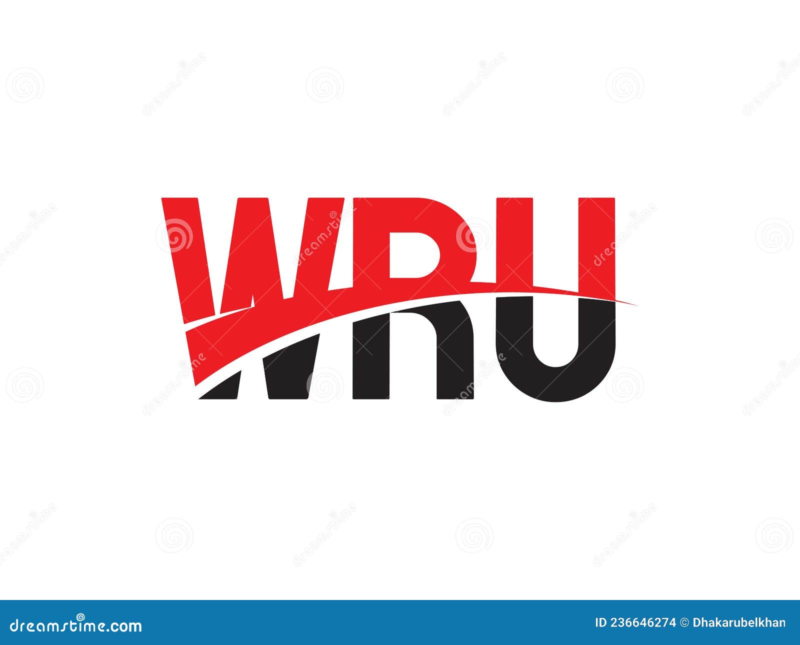 WRU Letter Initial Logo Design Vector Illustration Stock Vector ...