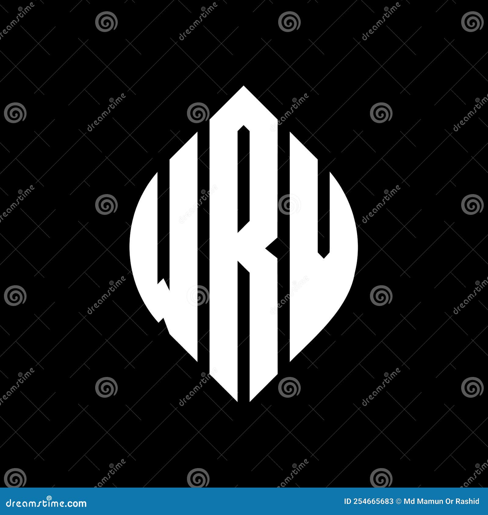 WRV Circle Letter Logo Design with Circle and Ellipse Shape. WRV ...
