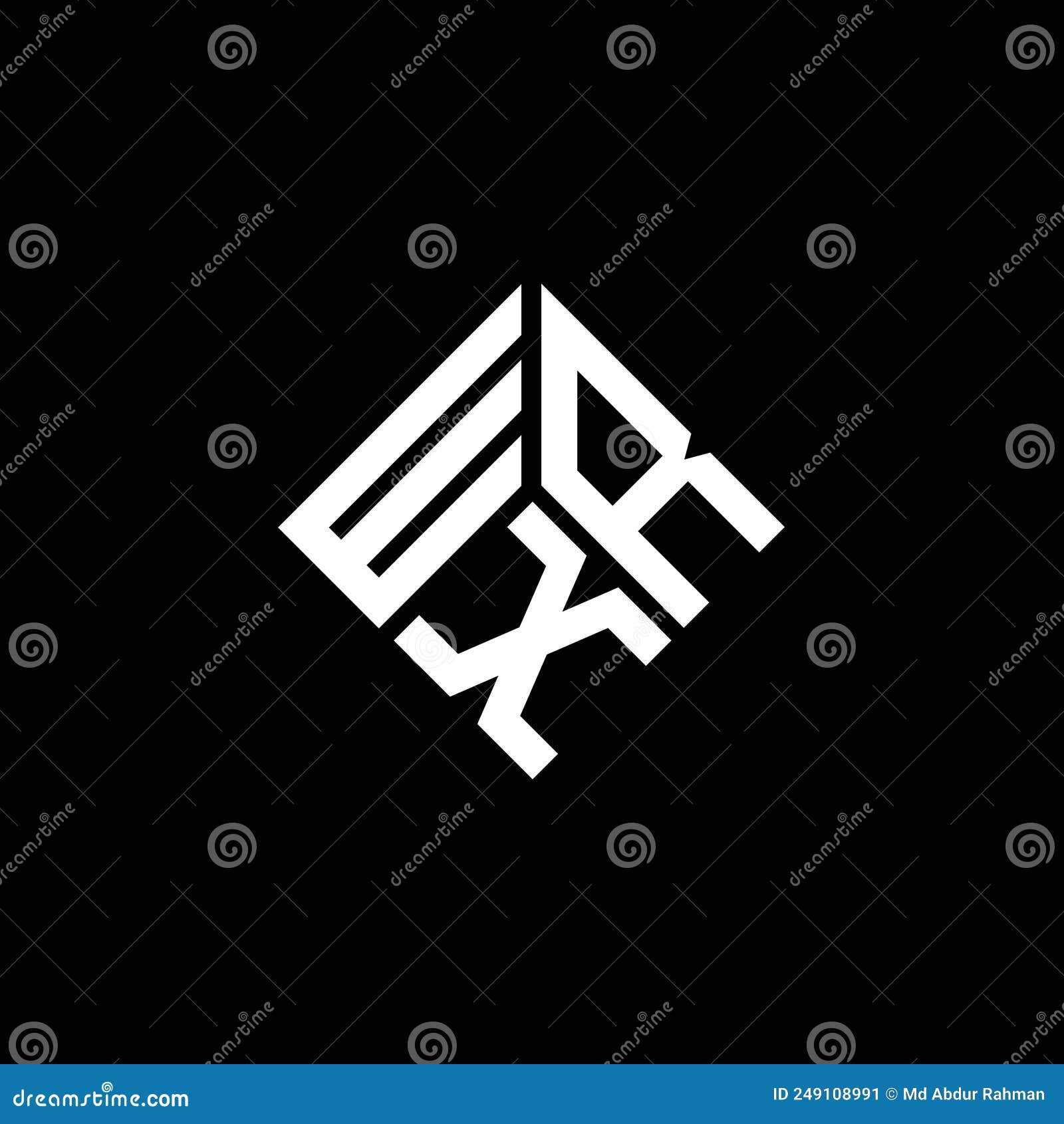 WRX Letter Logo Design on Black Background. WRX Creative Initials ...